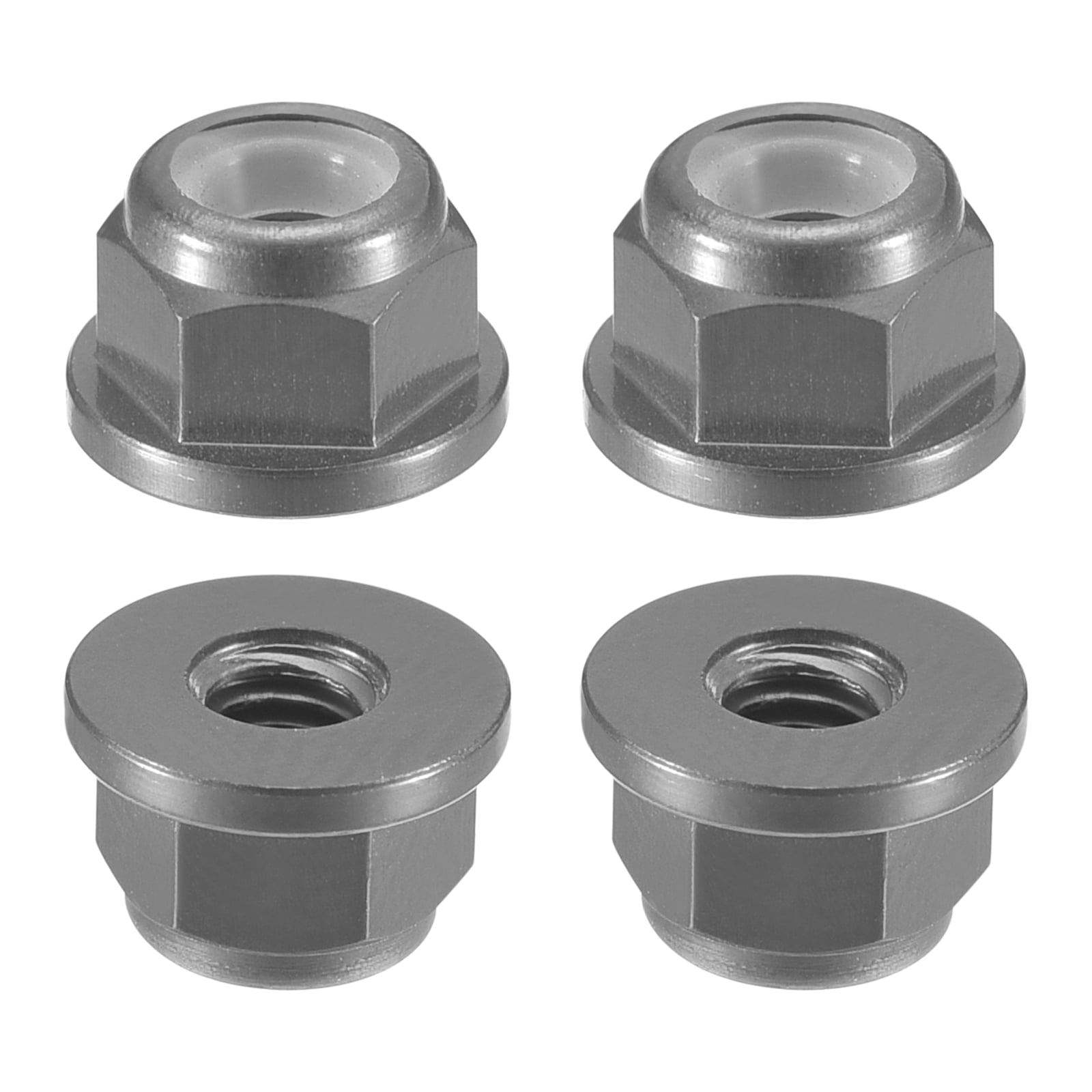 Uxcell Nylon Insert Hex Lock Nuts, 4pack - M3 x 0.5mm Aluminum Alloy ...