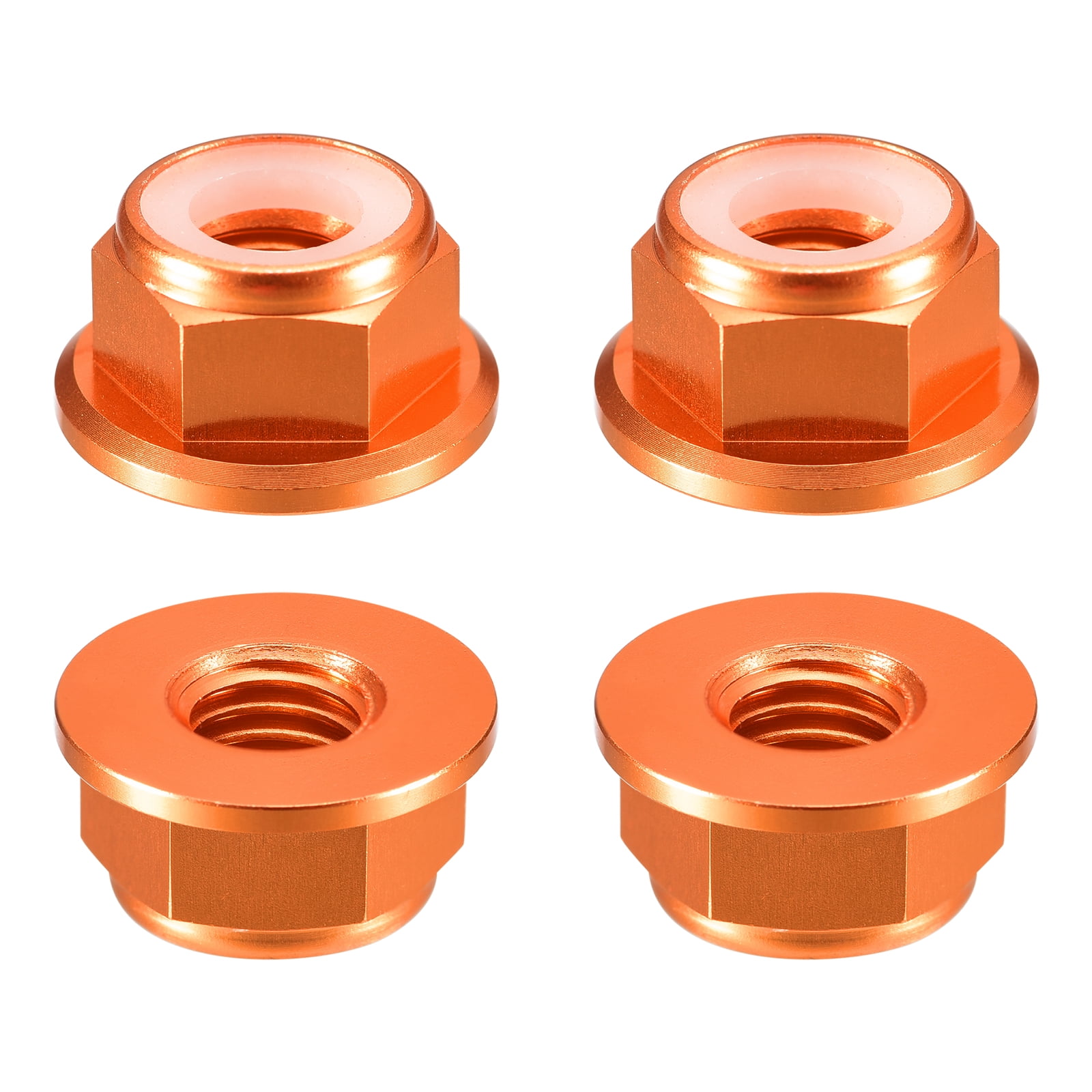 Uxcell Nylon Insert Hex Lock Nuts, 4pack - M6 x 1mm Aluminum Alloy Self ...