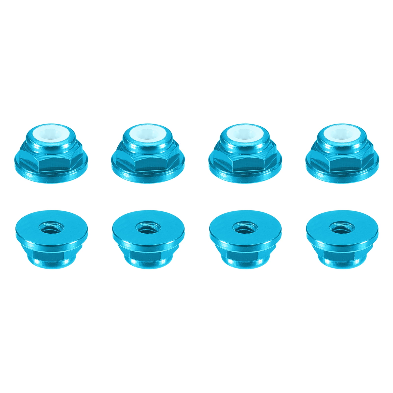 Uxcell Nylon Insert Hex Lock Nuts, 8pack - M2 x 0.4mm Aluminum Alloy ...