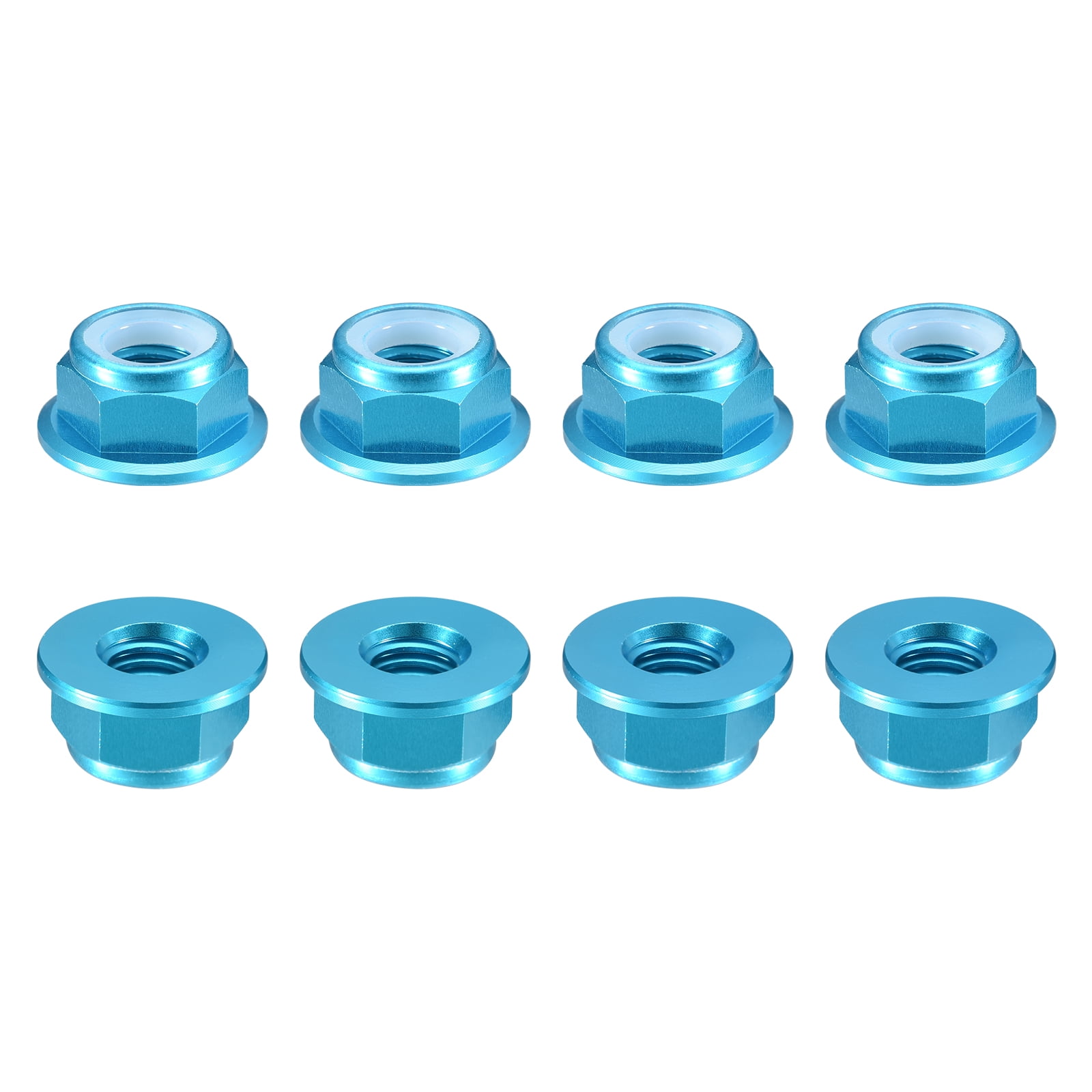 Uxcell Nylon Insert Hex Lock Nuts, 8pack - M6 x 1mm Aluminum Alloy Self ...