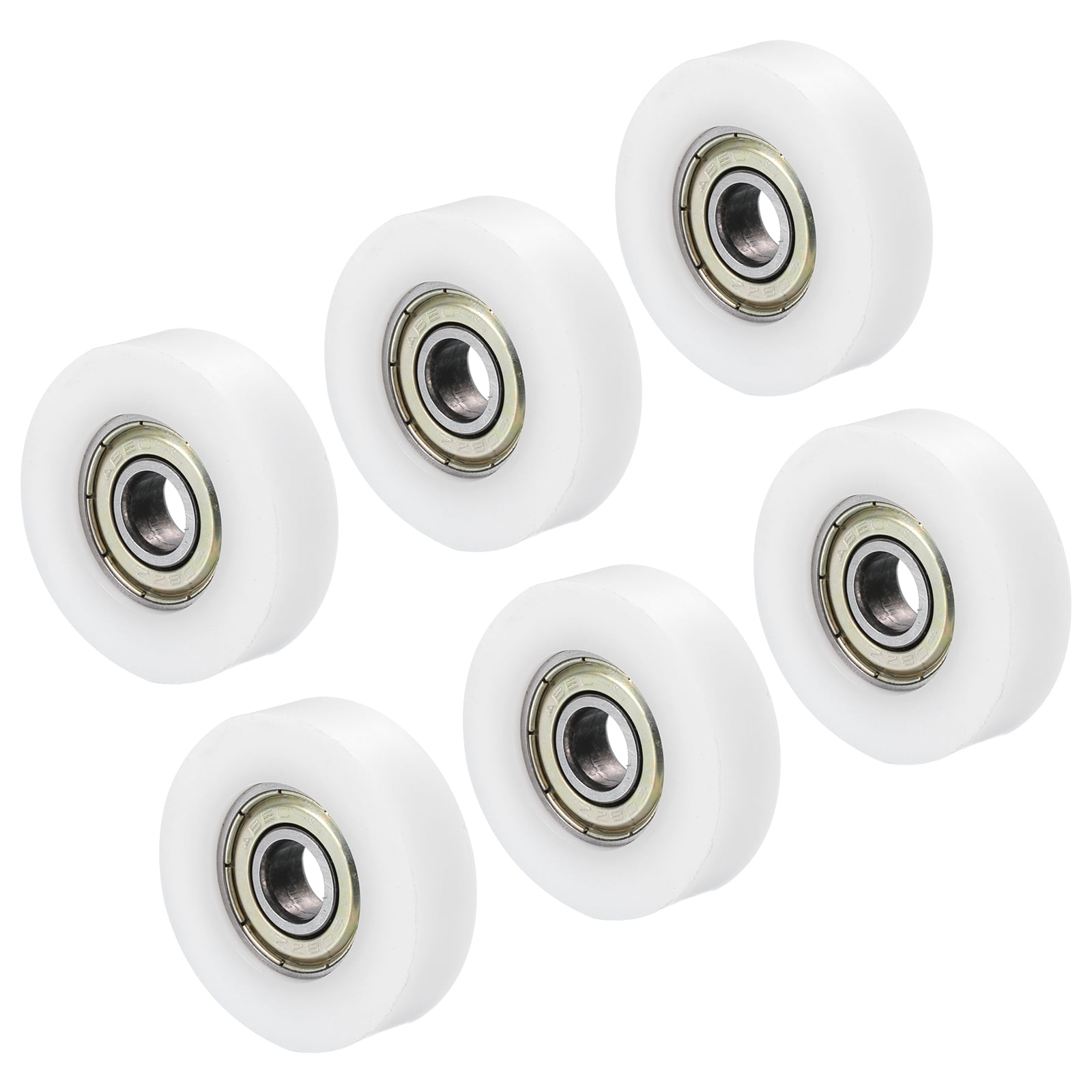 Uxcell Nylon Pulley Wheel 8x36x10mm 608zz Bearing Sliding Conveyor ...