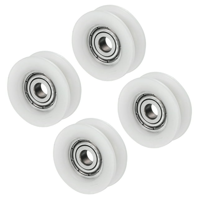 Uxcell Nylon U Groove Pulley Wheel 5x25x9mm Bearing Guide Track Sliding ...