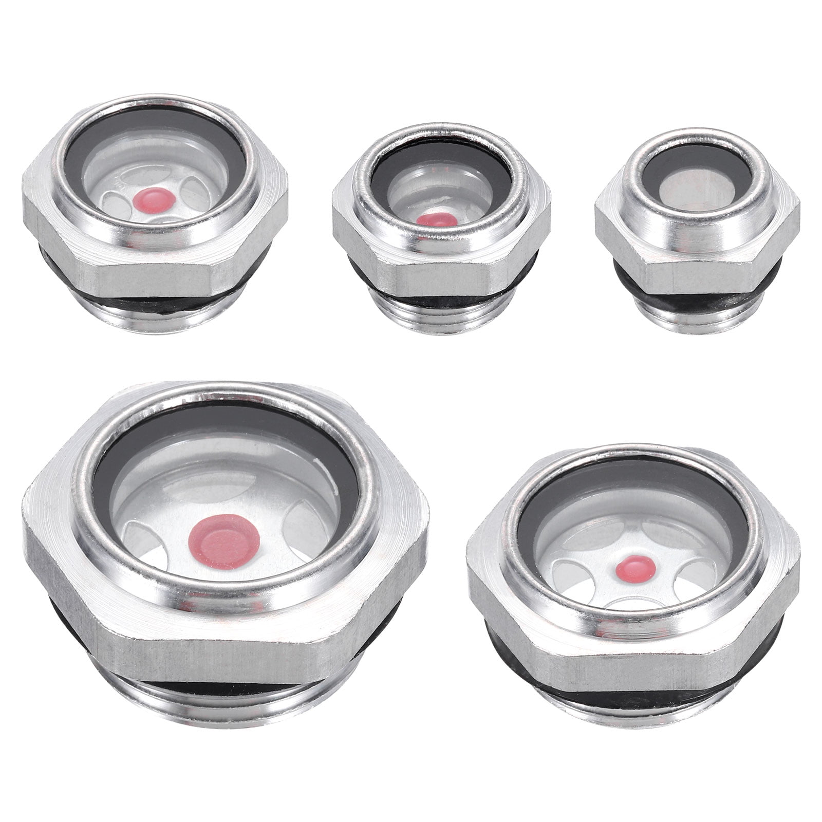 Uxcell Oil Sight Glass 1/4 3/8 1/2 3/4 1" Threaded Alloy Oil Liquid ...