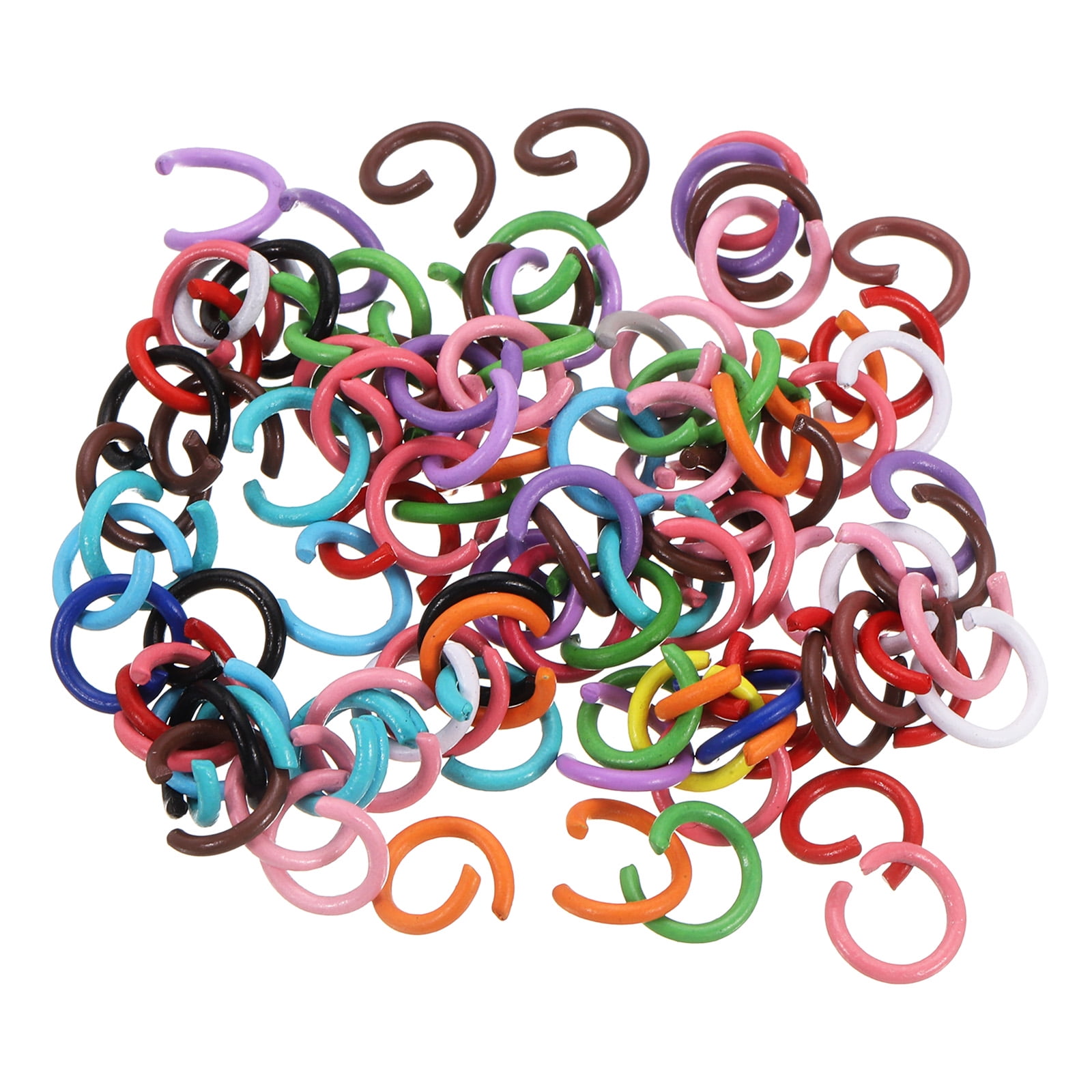 Uxcell Open Jump Rings 8mm Colorful O-ring Connectors 100Pack Set of ...
