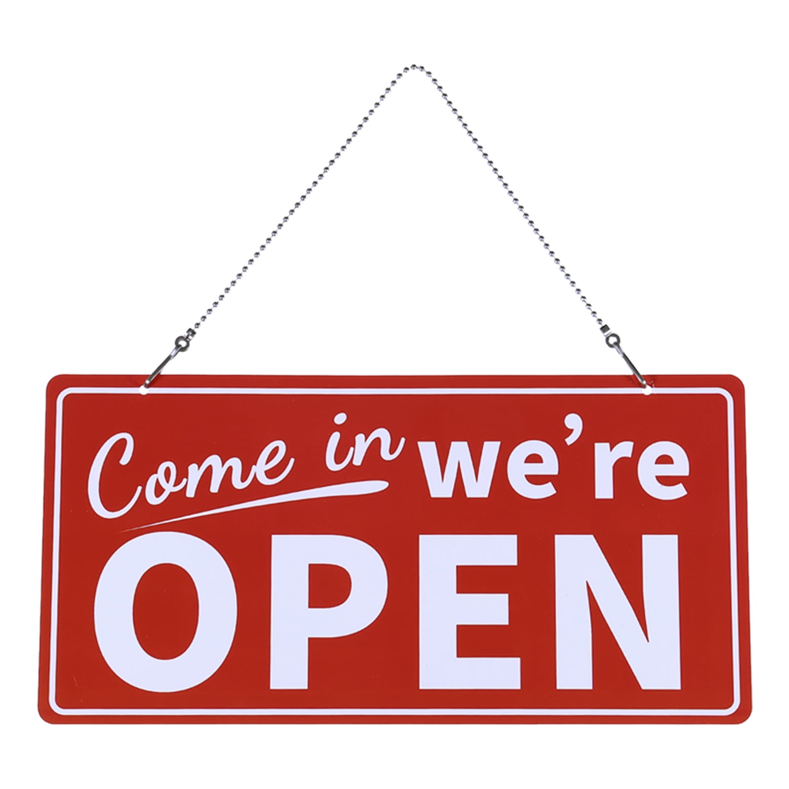 Uxcell Open and Closed Sign Double Side Hanger with Hanging Chain ...