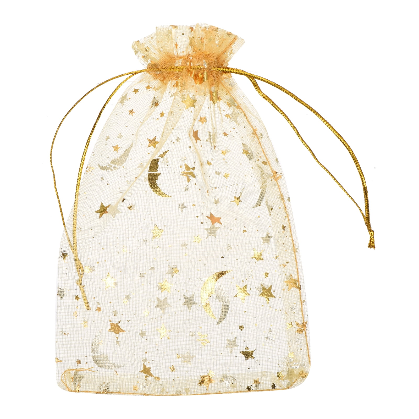 Uxcell Organza Bag, Sheer Moon Star Mesh Bags Drawstring Gift Bags Bulk ...
