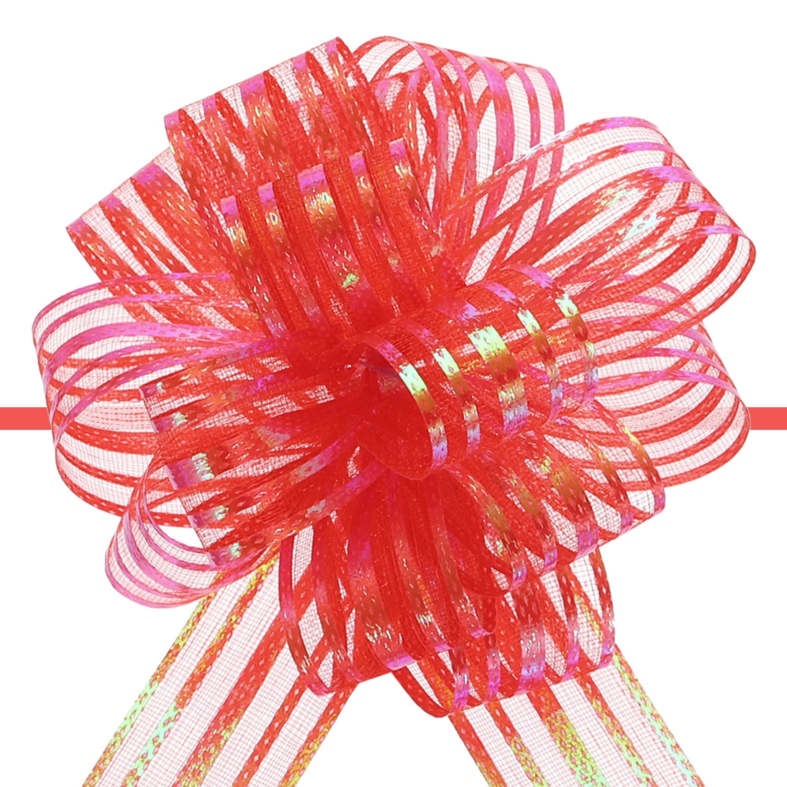 Uxcell Organza Large Pull Bow Gift Wrapping Bows Ribbon Chiffon Yarn ...