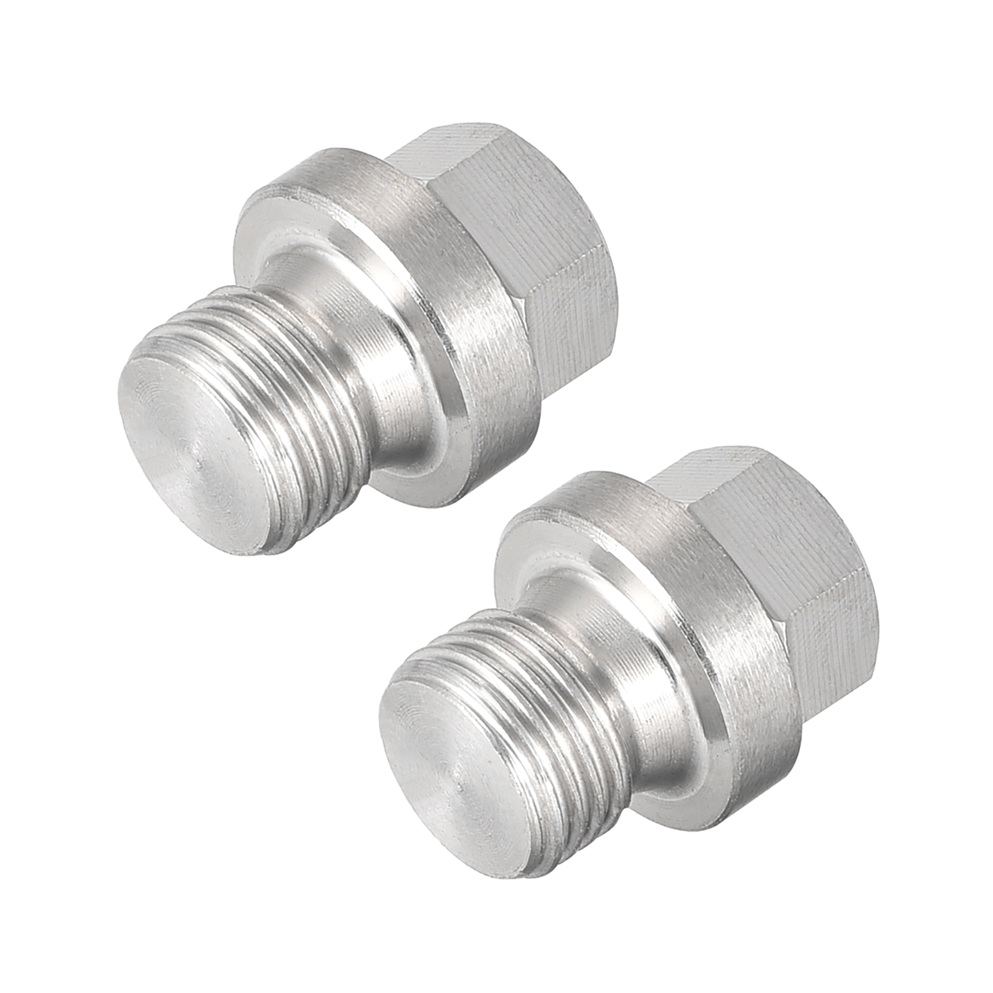 Uxcell Outer Hex Head Plug 304 Stainless Steel Solid Thread Corrosion ...