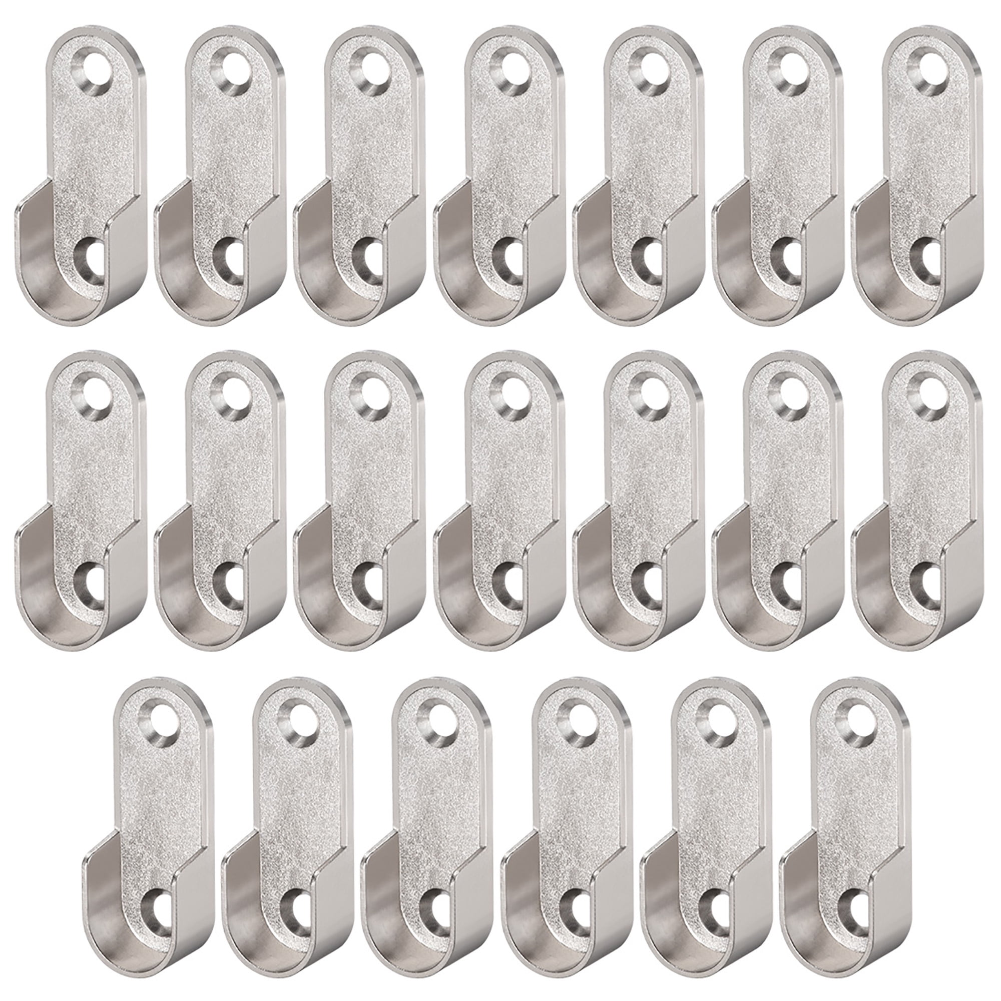Uxcell Oval Closet Rod End Supports Rod Flange Bracket Support Fit Rod ...