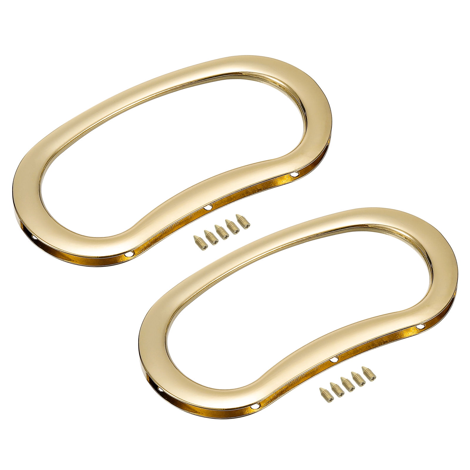 Uxcell Oval Handbag Handles, 4.17" Metal Purse Handles for Purse Making ...