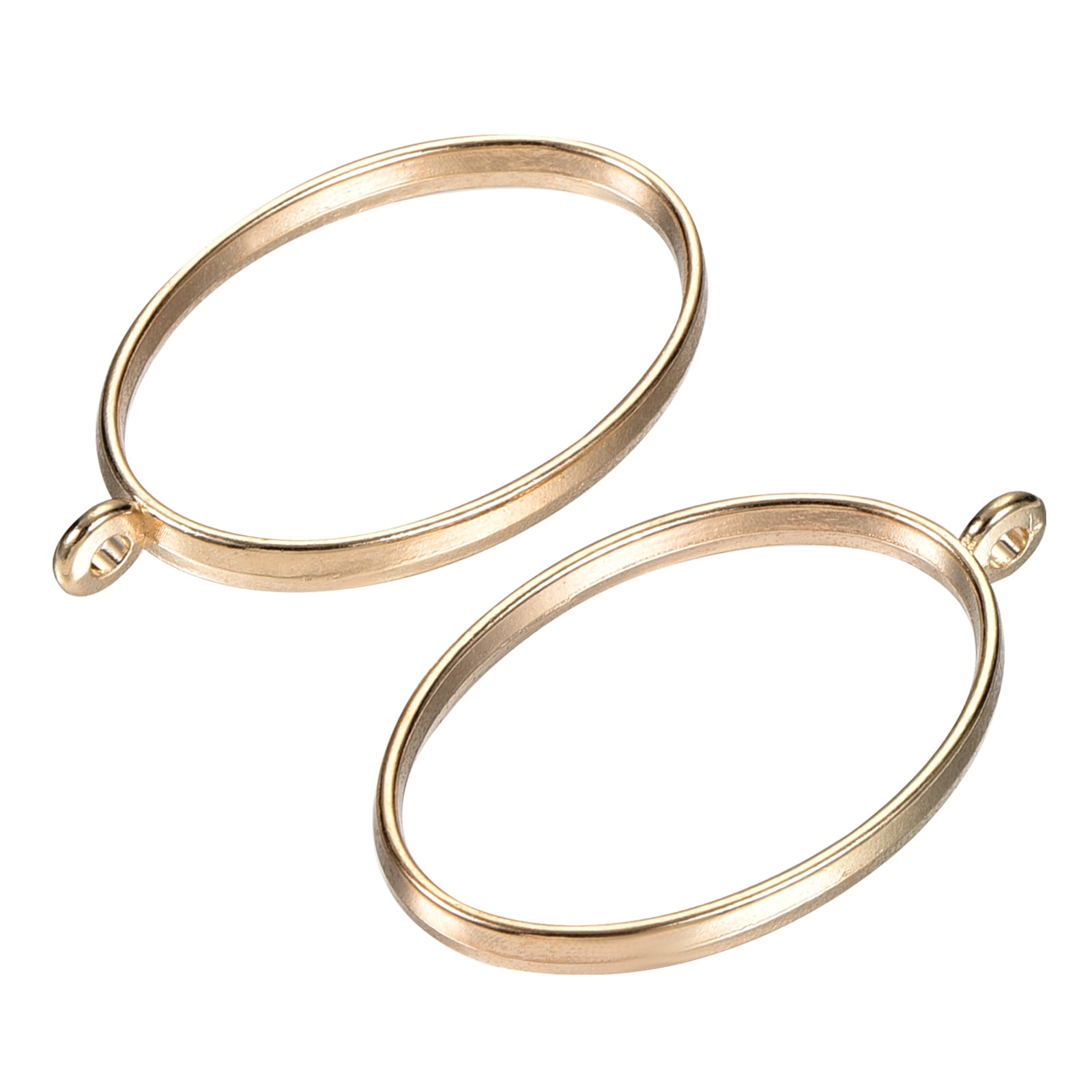 Uxcell Oval Hollow Resin Pendants Frames for DIY Crafts Gold Tone 20 ...