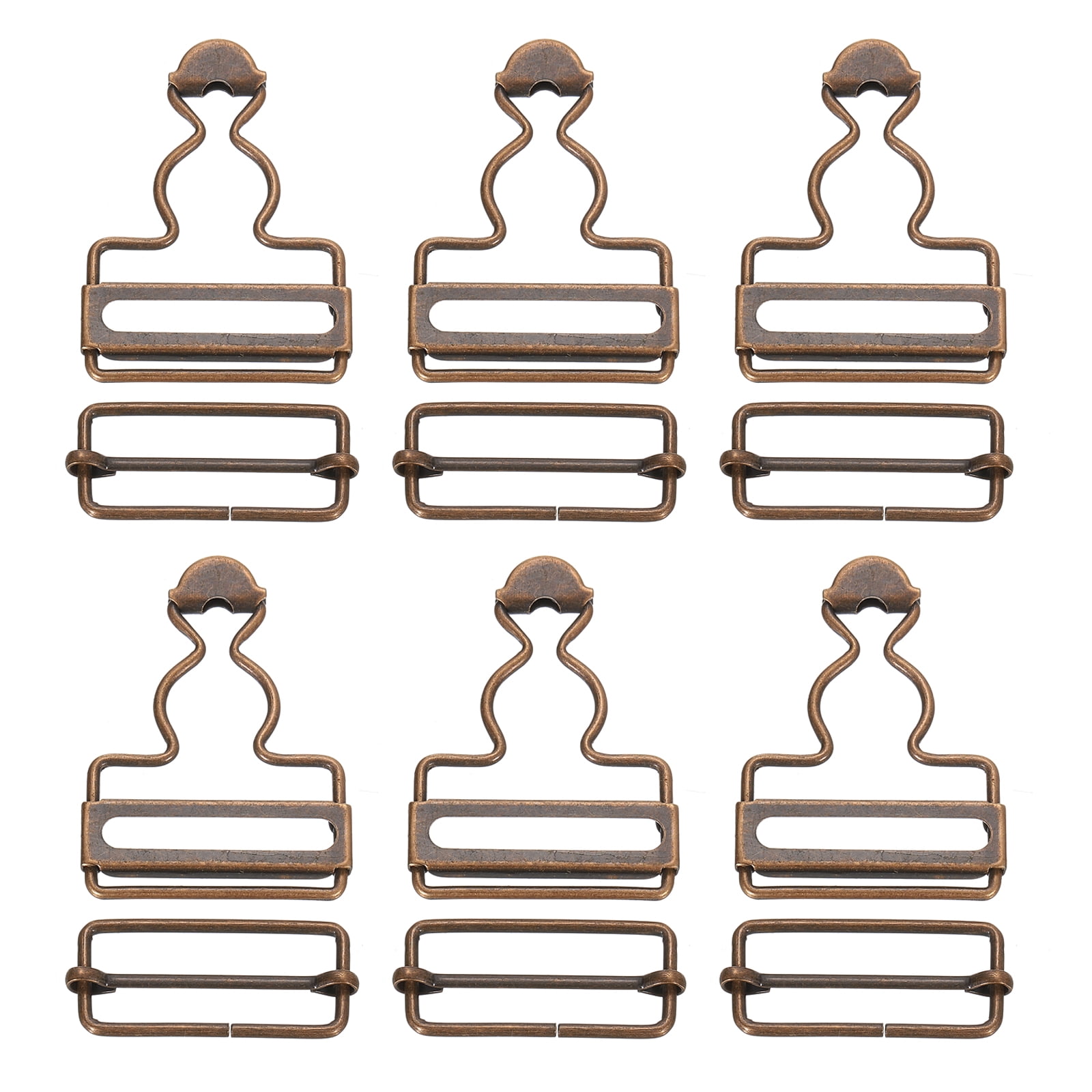 Uxcell Overall Buckles, 6 Sets Metal Suspender Replacement Buckles 35mm ...