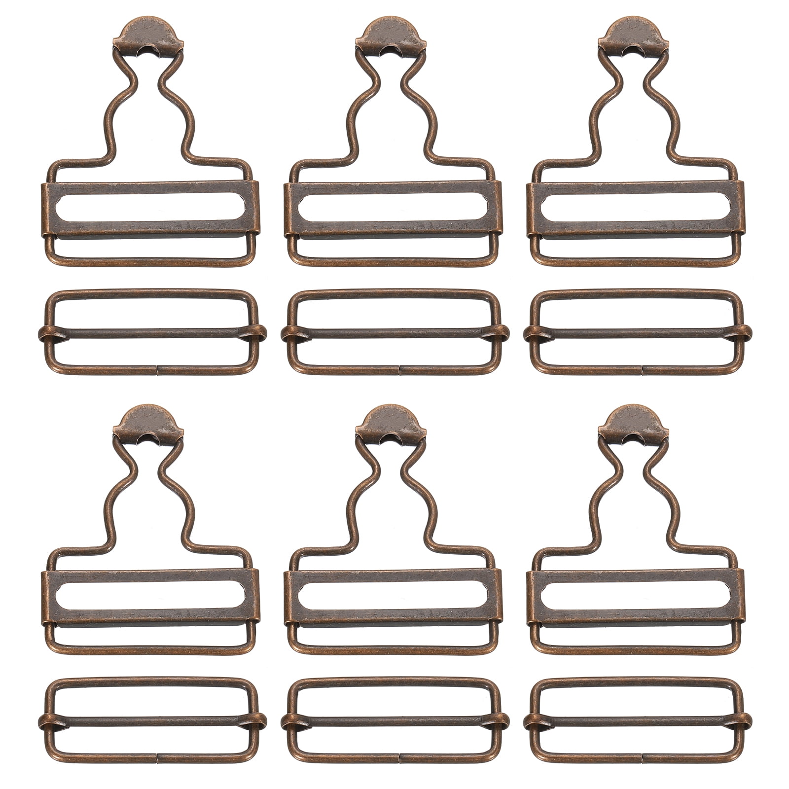 Uxcell Overall Buckles, 6 Sets Metal Suspender Replacement Buckles 38mm ...