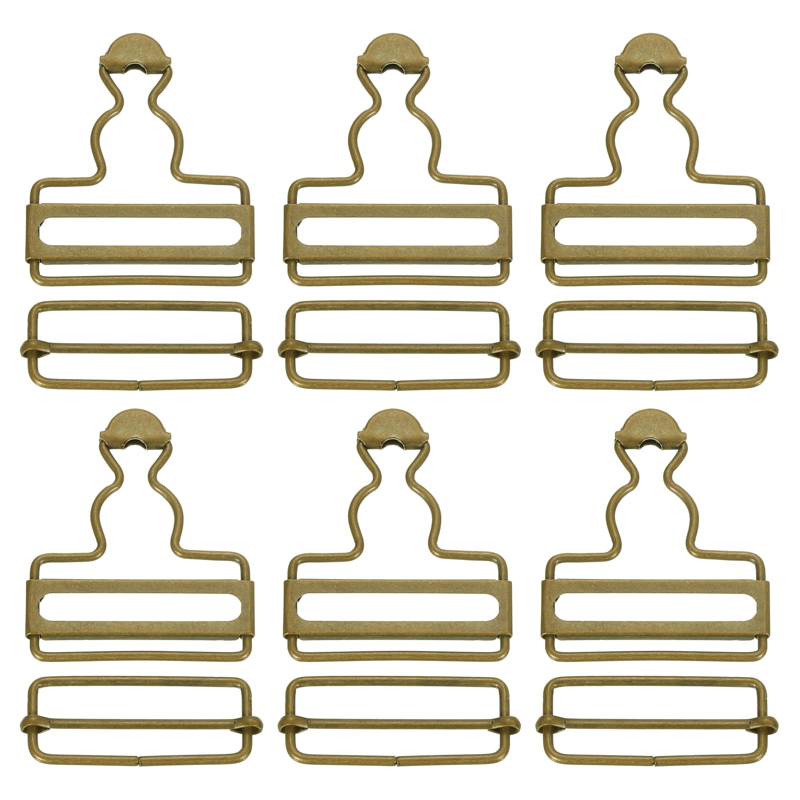 Uxcell Overall Buckles, 6 Sets Metal Suspender Replacement Buckles 40mm ...