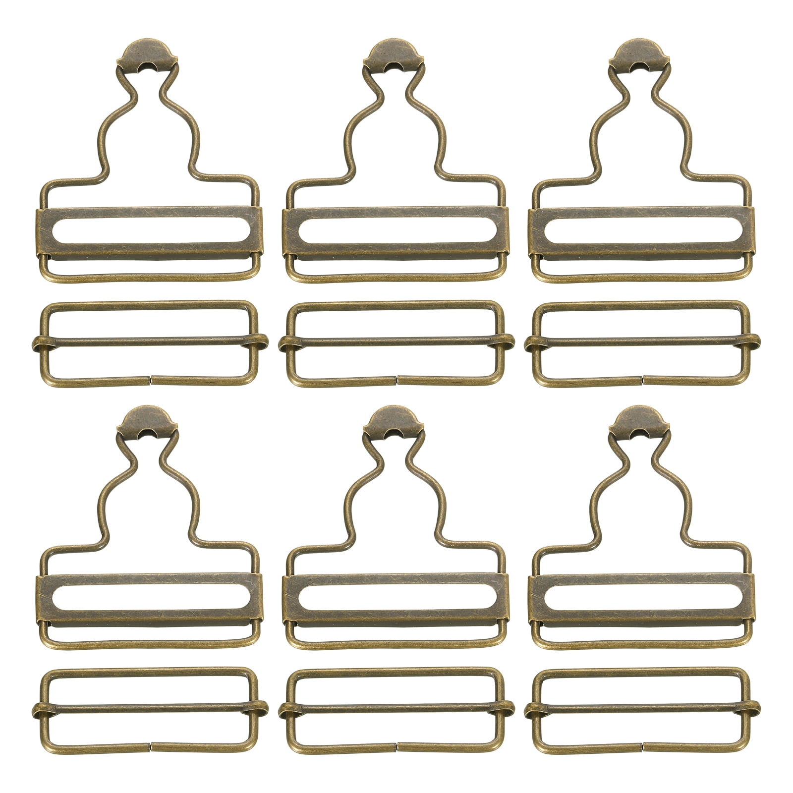 Uxcell Overall Buckles, 6 Sets Metal Suspender Replacement Buckles 45mm ...