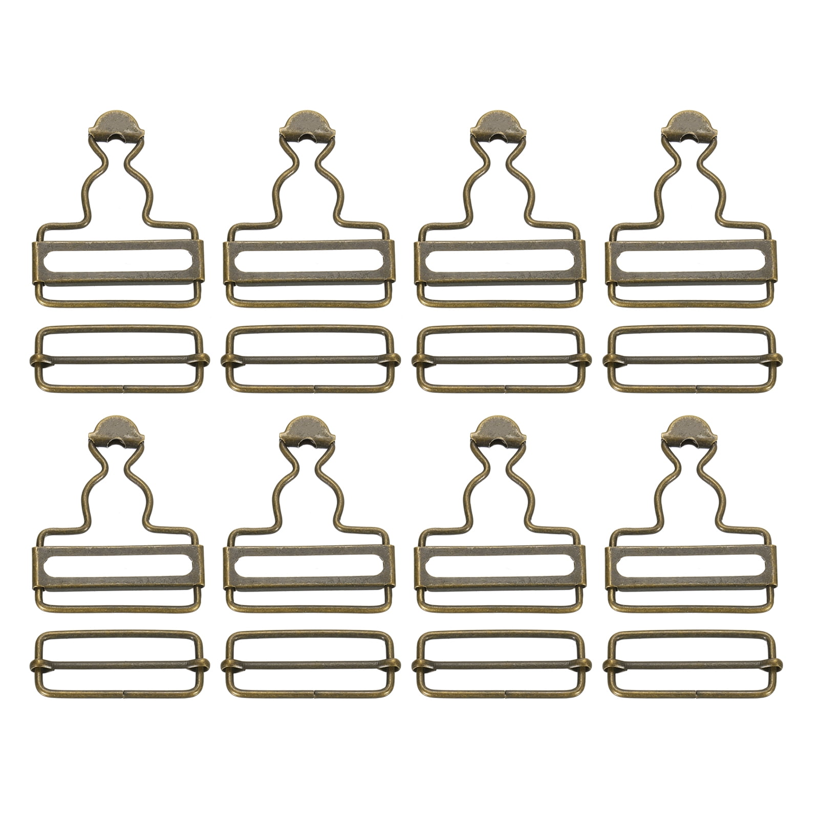 Uxcell Overall Buckles, 8 Sets Metal Suspender Replacement Buckles 38mm ...