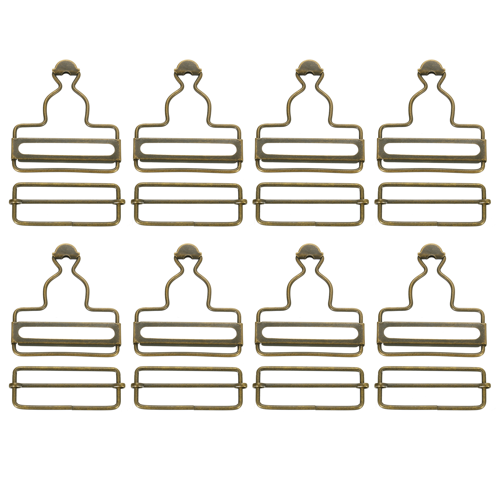 Uxcell Overall Buckles, 8 Sets Metal Suspender Replacement Buckles 50mm ...