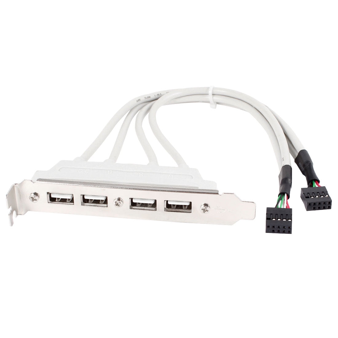 Uxcell PC Computer 4 Ports USB 2.0 A Female Slot Plate Adapter w ...