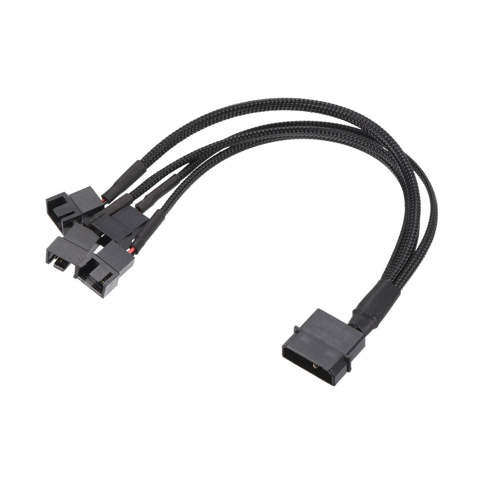 Uxcell PC Fan Power Splitter Cable 4 Pin IDE to 4X 4 Pin Fan Connector ...