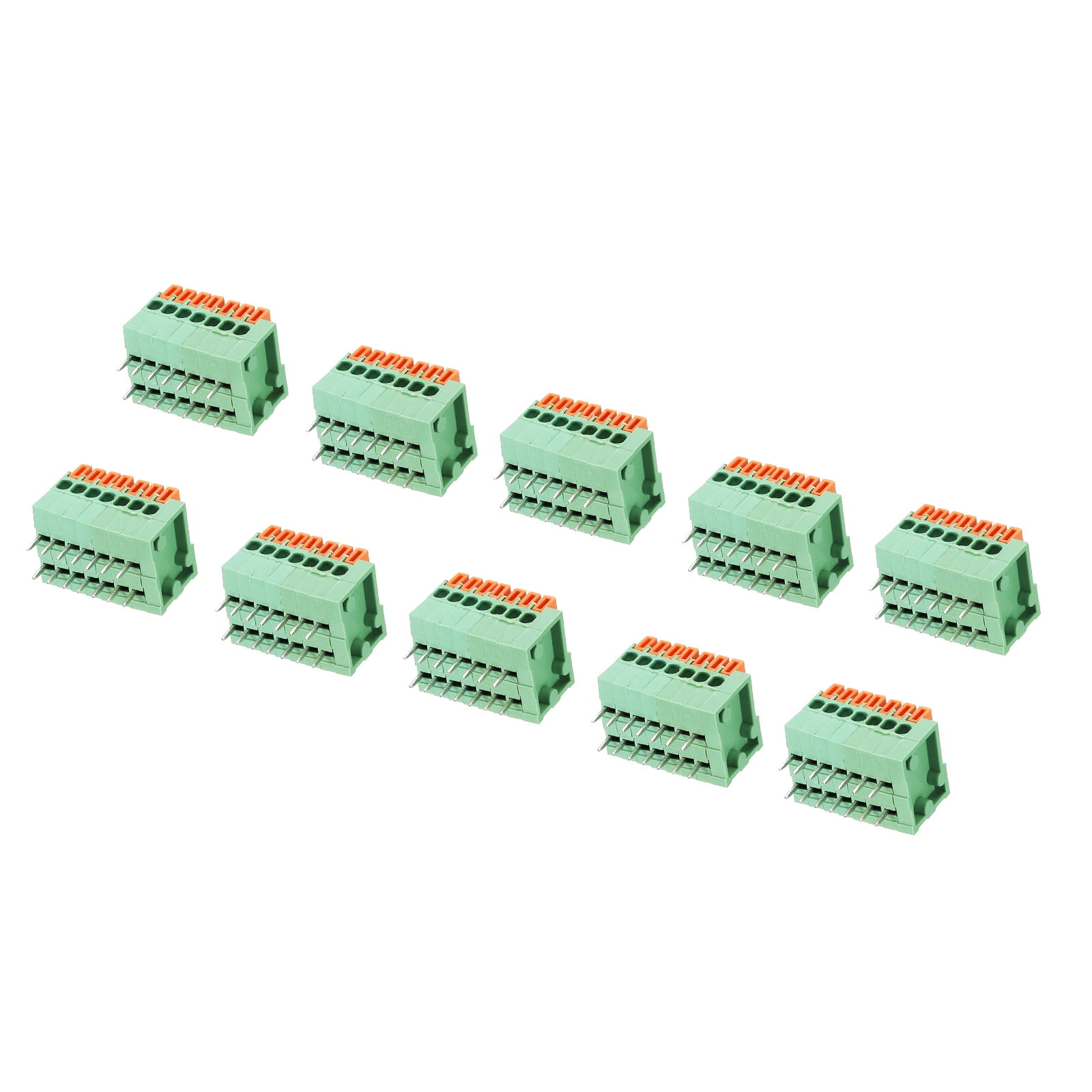 Uxcell PCB Spring Terminal Block Connector KF141R 150V 2A 2.54mm 7 Pin ...