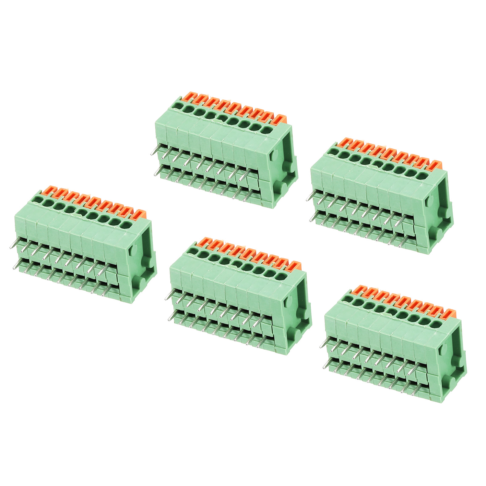 Uxcell PCB Spring Terminal Block Connector KF141R 150V 2A 2.54mm 9 Pin ...