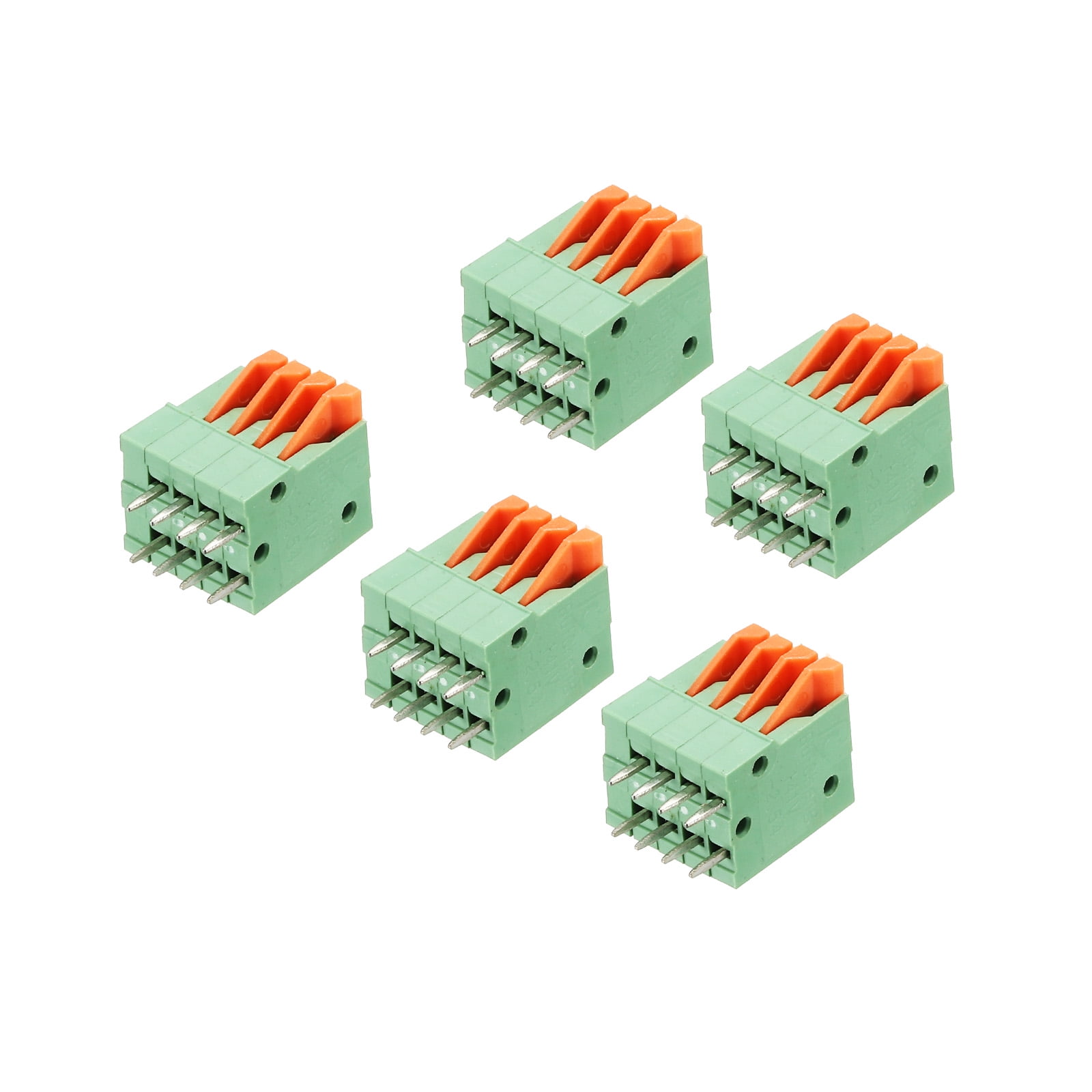 Uxcell PCB Spring Terminal Block Connector KF141V 150V 2A 2.54mm 4 Pin ...