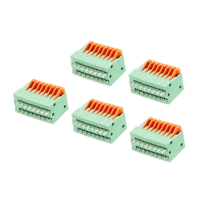 Uxcell PCB Spring Terminal Block Connector KF141V 150V 2A 2.54mm 8 Pin ...