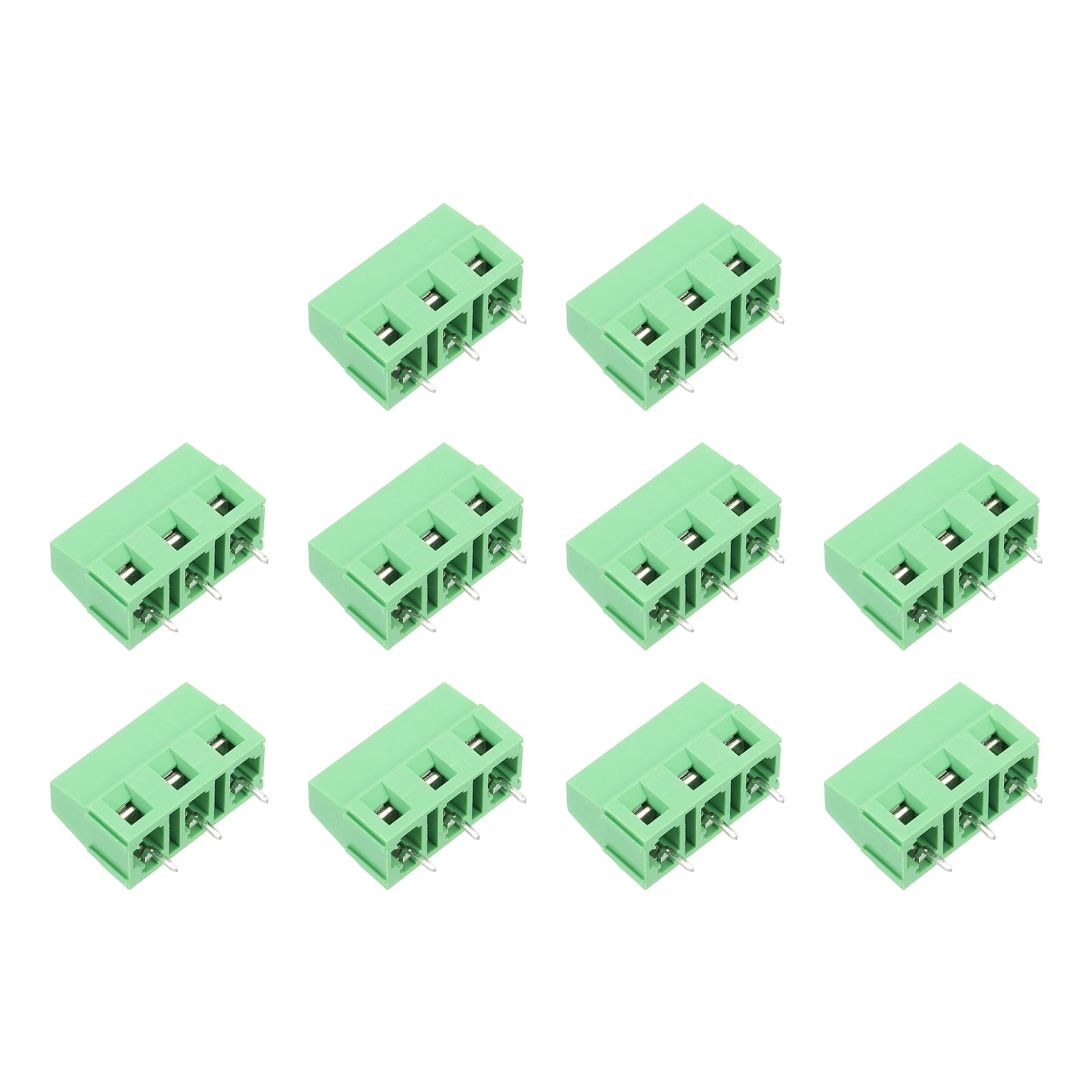 Uxcell PCB Terminal Block Connectors, 10 Pcs 3 Pin 7.62mm/0.3" Pitch ...
