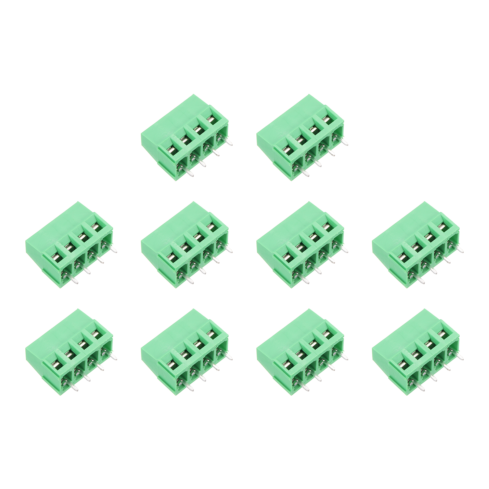 Uxcell PCB Terminal Block Connectors, 10 Pcs 4 Pin 5mm/0.2