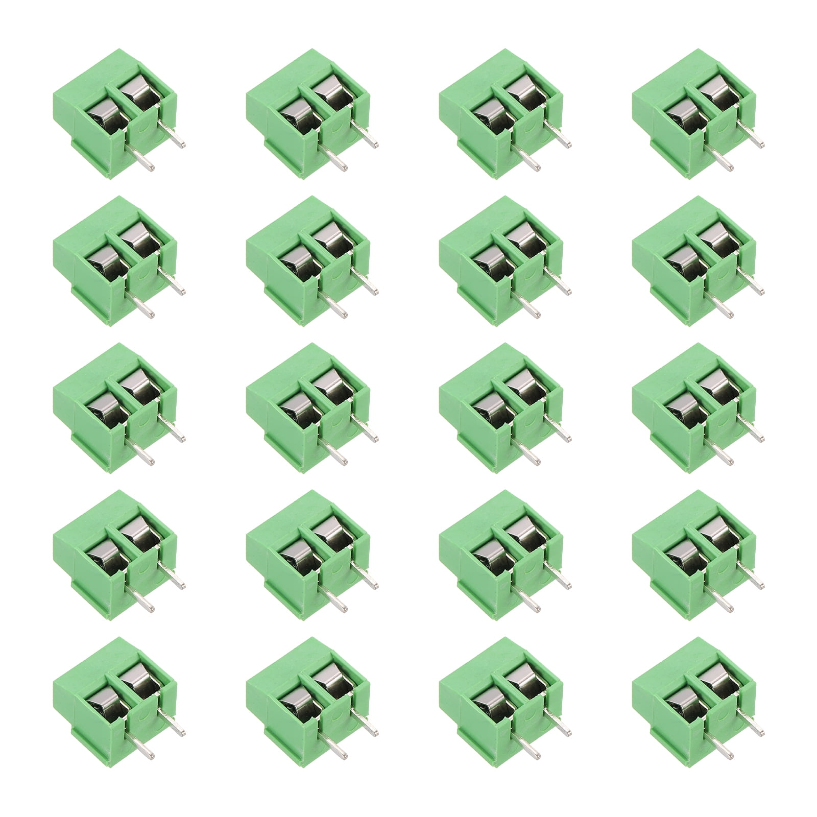 Uxcell PCB Terminal Block Connectors, 20 Pcs 2 Pin 5mm/0.2" Pitch PCB ...