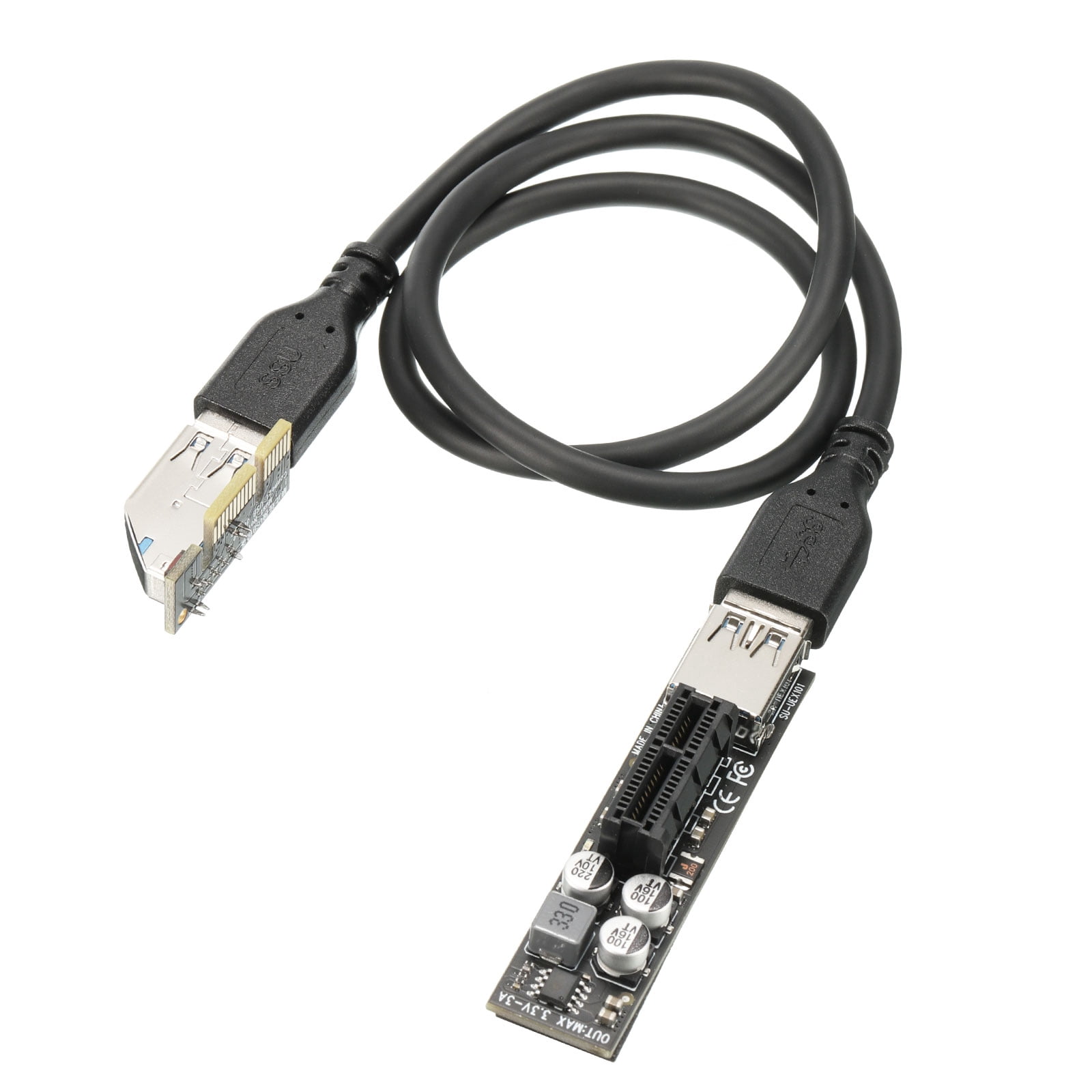 Uxcell PCIe Extension Cable 3.0 X1 to Extend PCIe X1 Slot 550mm Long ...