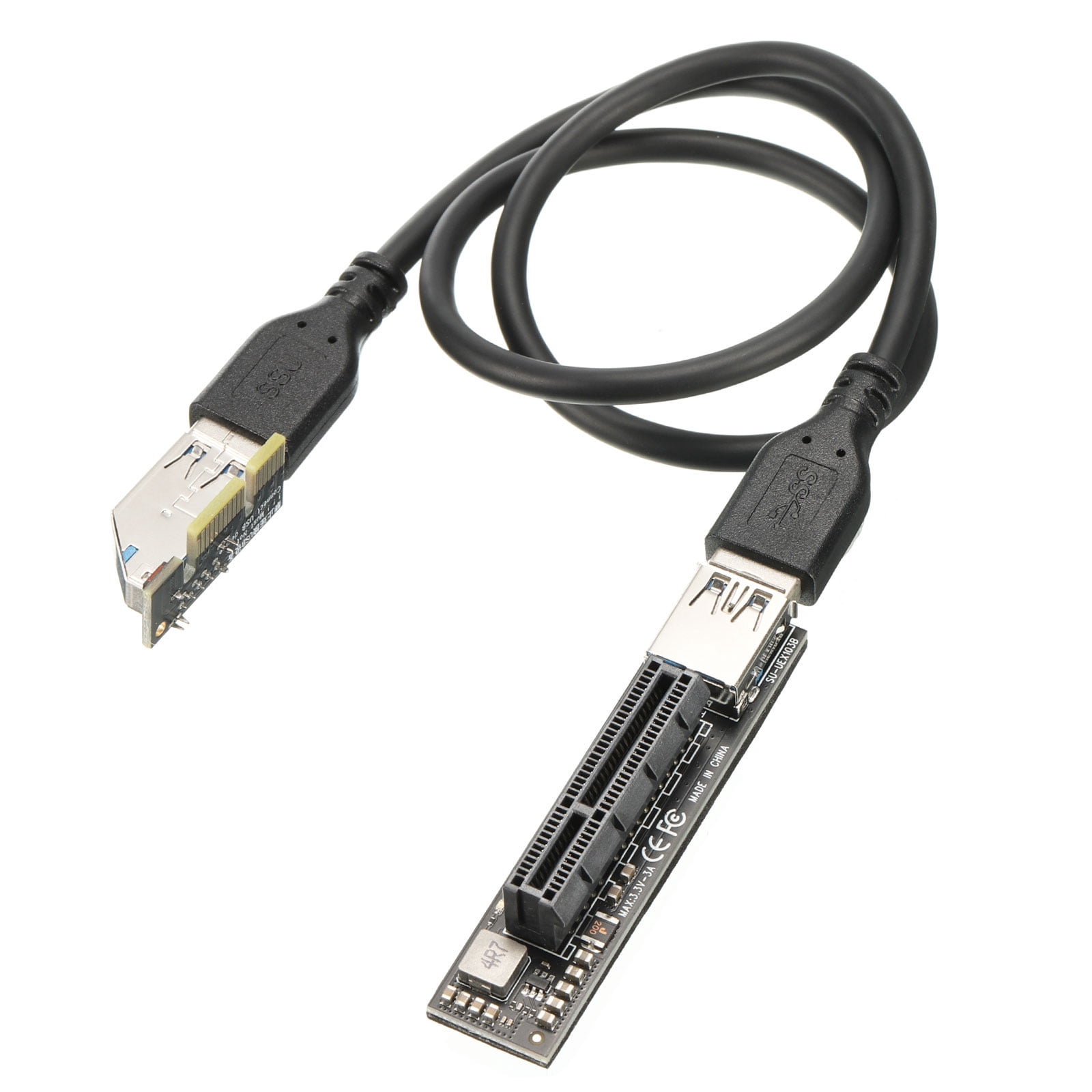 Uxcell PCIe Extension Cable 3.0 X1 to Extend PCIe X1 Slot 600mm Long ...