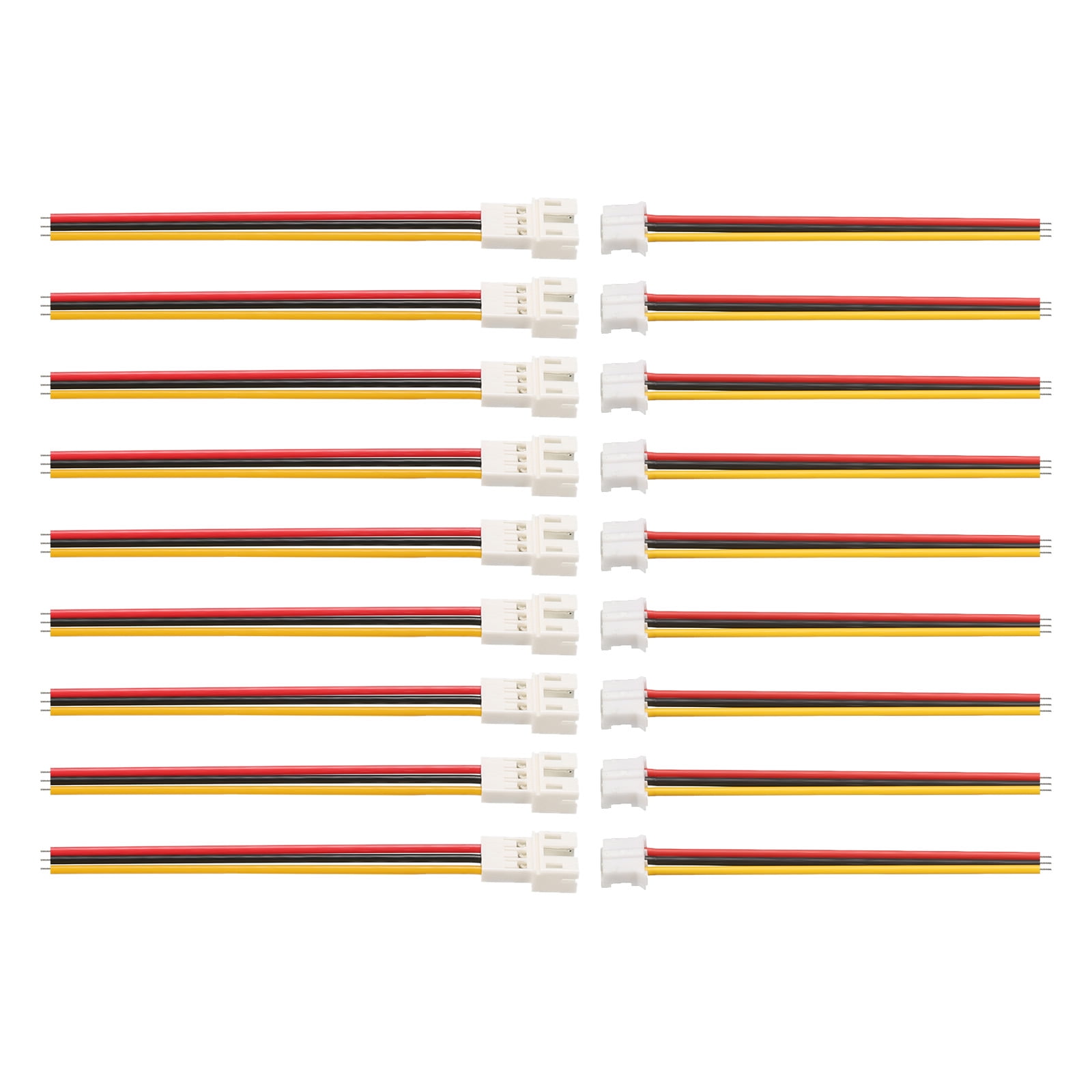 Uxcell PH 2.0 Male and Female Connector Plug 3 Pins with 10cm Wire ...