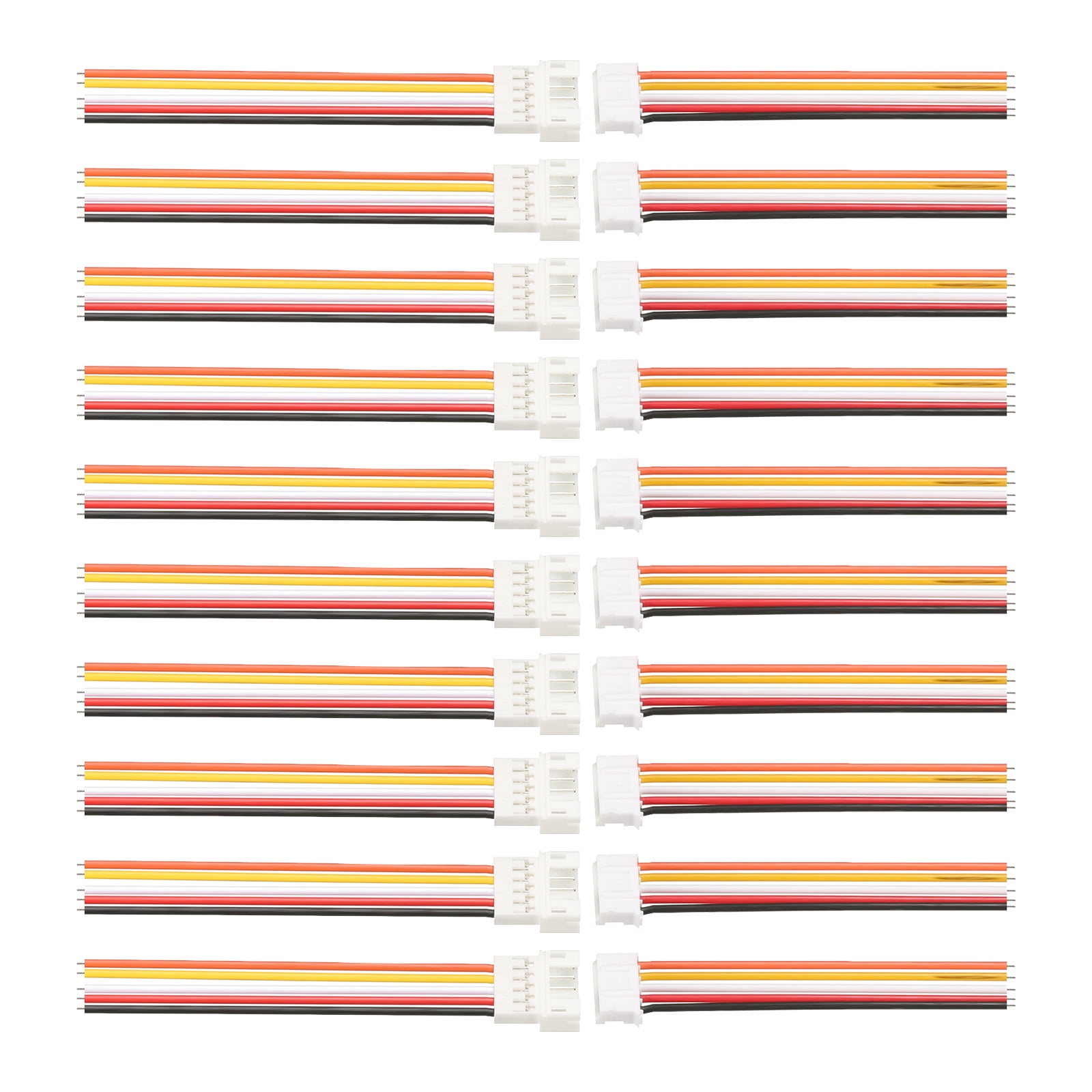 Uxcell PH 2.0 Male and Female Connector Plug 5 Pins with 10cm Wire ...