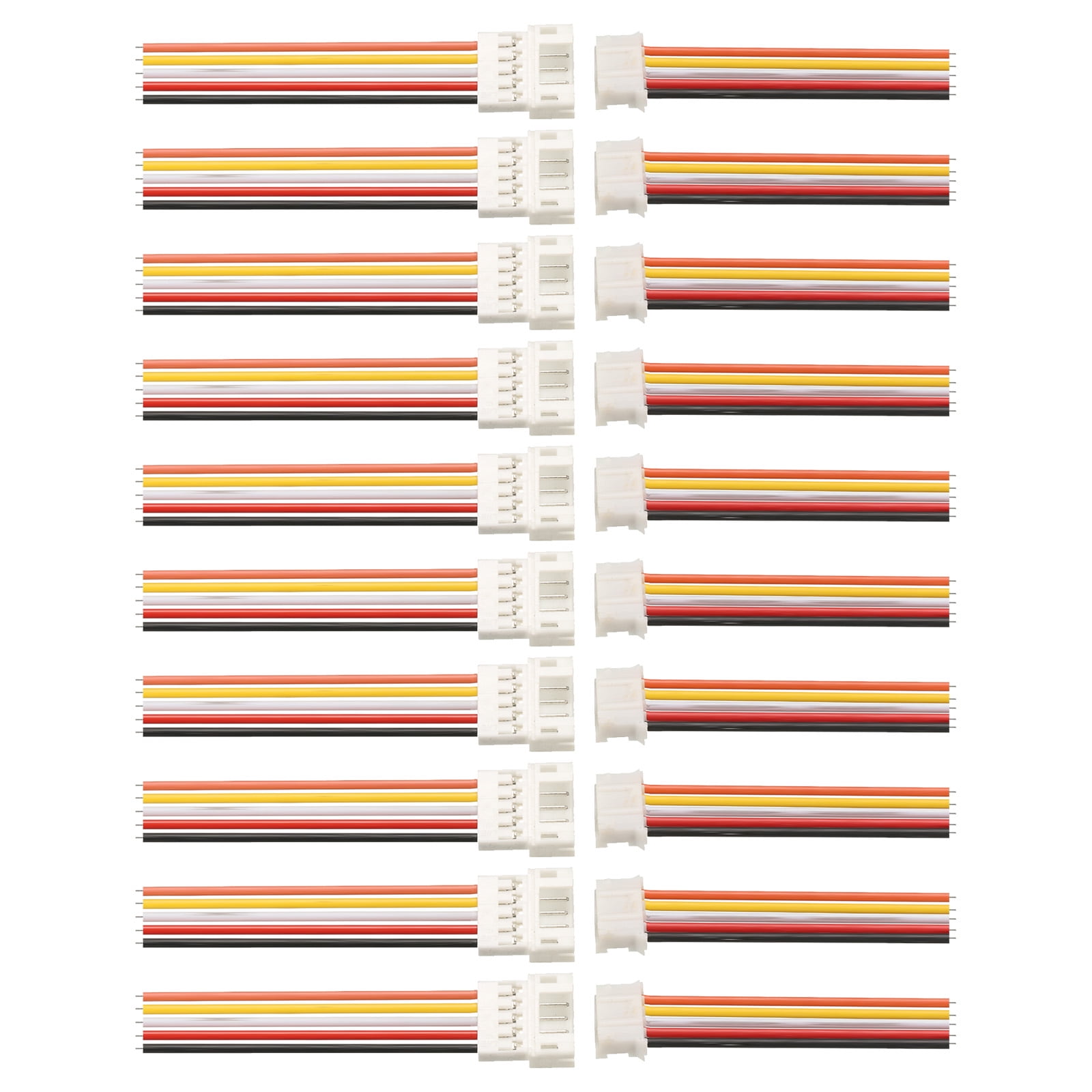 Uxcell PH 2.0 Male and Female Connector Plug 5 Pins with 15cm Wire ...