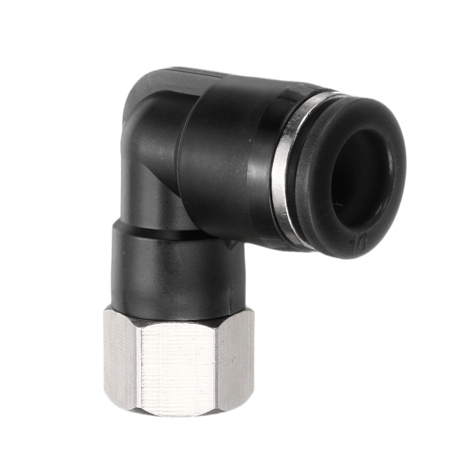 Uxcell PLF10-N02 Pneumatic Female Elbow 10mm Tube OD x 1/4" NPT 90 ...