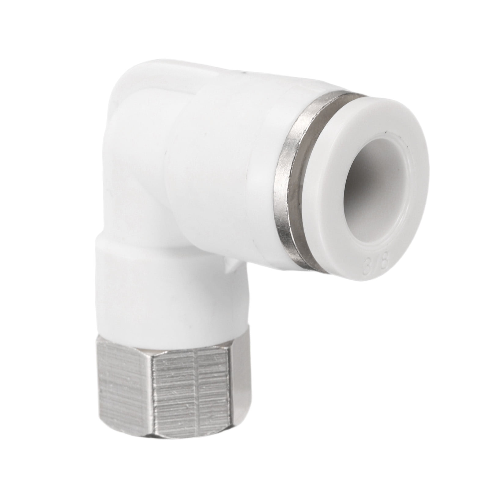 Uxcell PLF3/8-N01 Pneumatic Female Elbow 3/8" Tube OD x 1/8" NPT 90 Degree Push to Connect Air ...
