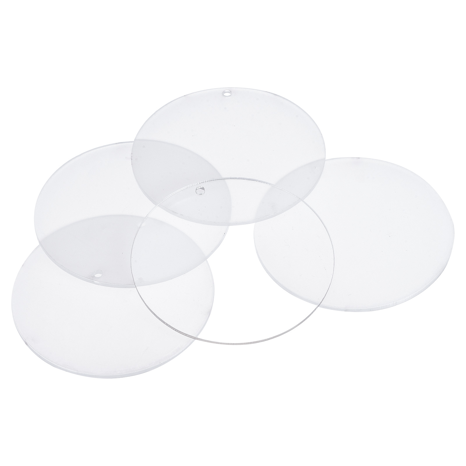 Uxcell PMMA Blank Acrylic Discs 3.9 Inch with 4.2mm Hole for Vinyl ...
