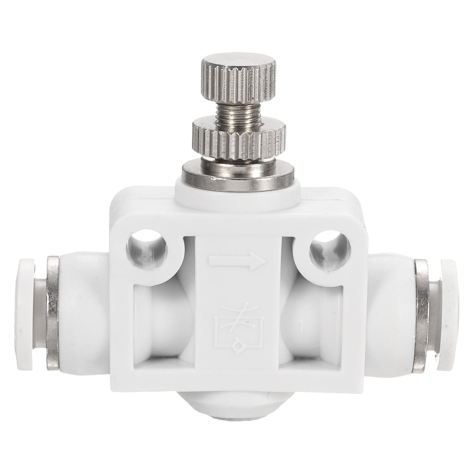 Uxcell PSA-1/4 Air Flow Control Valve Push to Connect Fitting 1/4" OD x 1/4" OD In-Line Speed ...