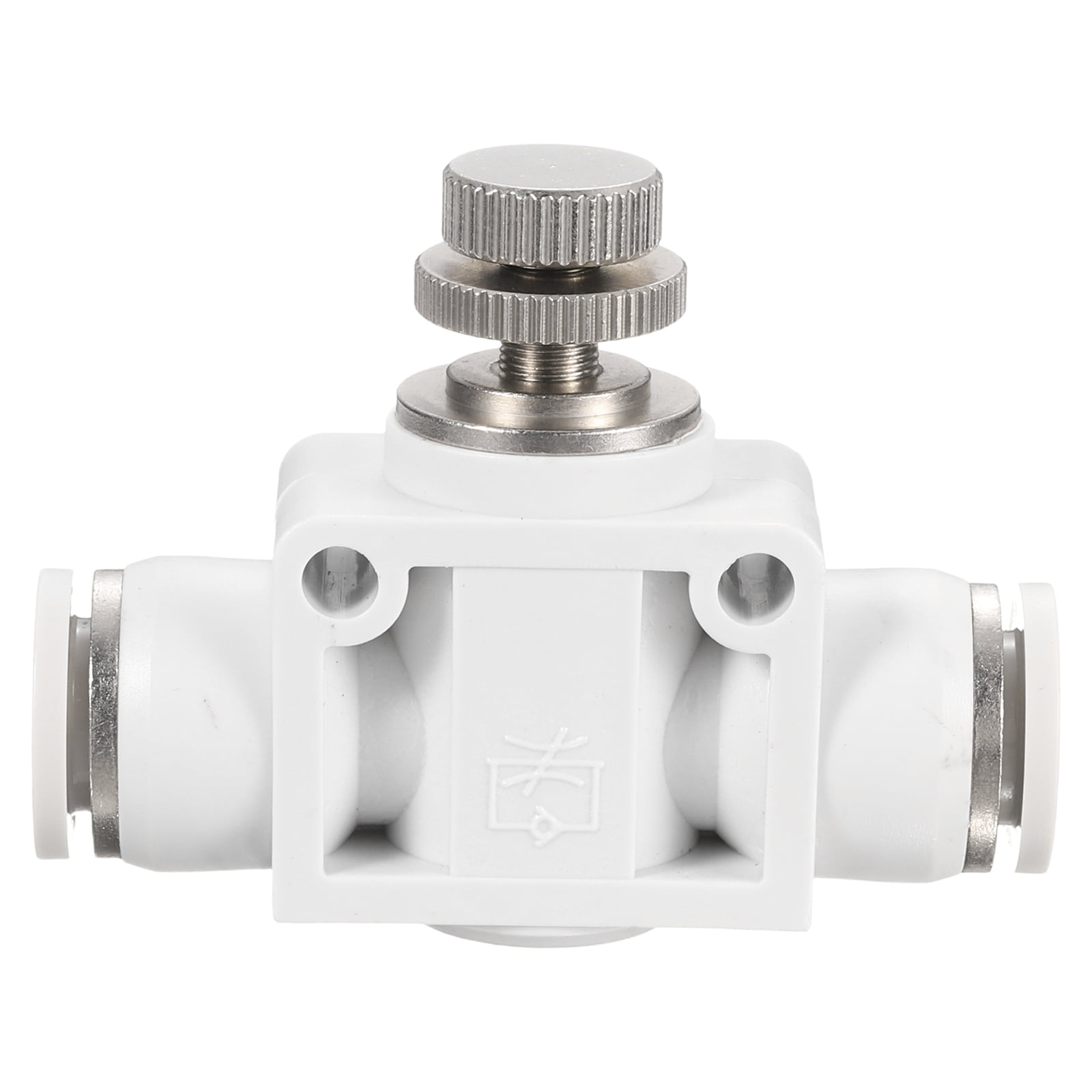 Uxcell PSA-3/8 Air Flow Control Valve Push to Connect Fitting 1/4" OD x 1/4" OD In-Line Speed ...