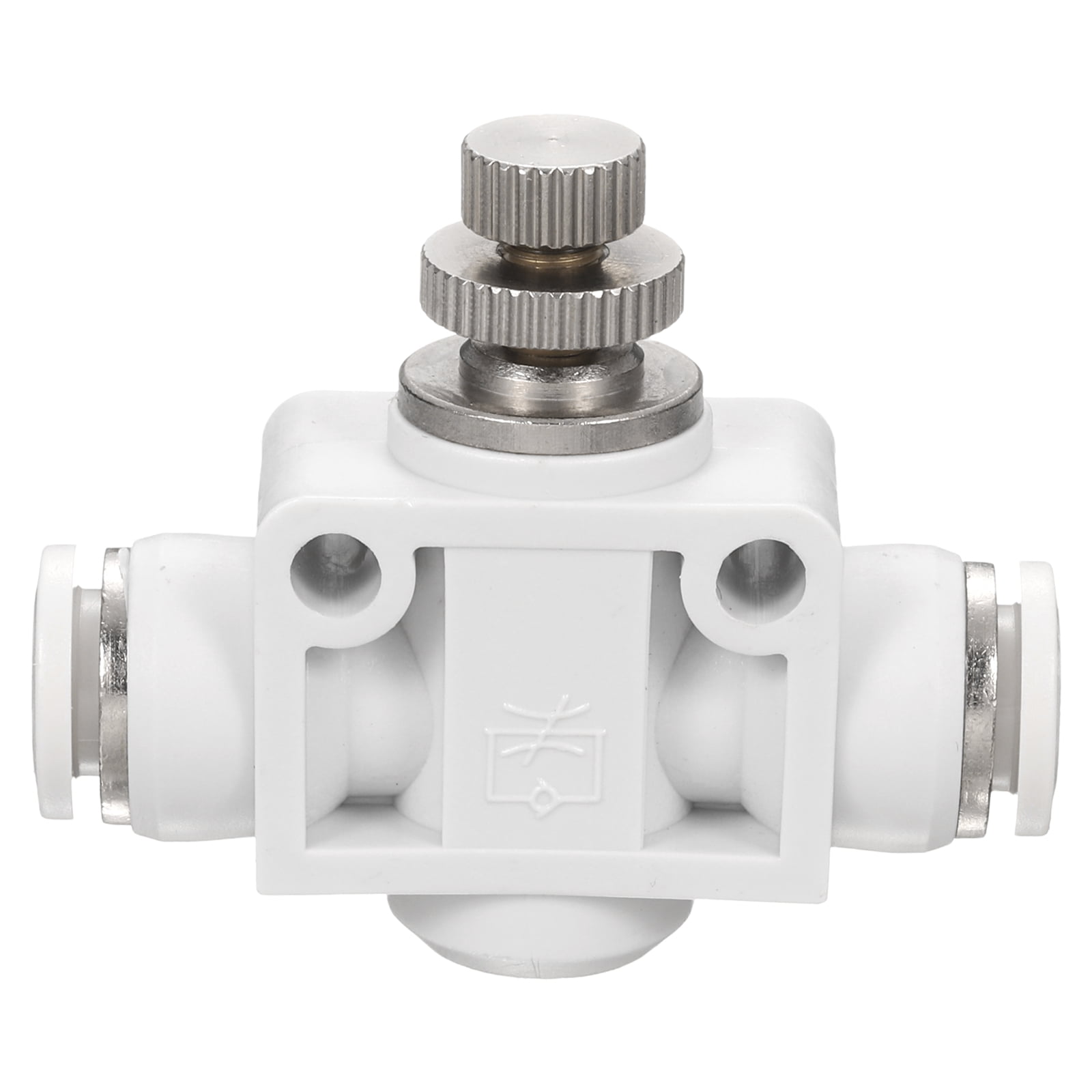 Uxcell PSA-5/16 Air Flow Control Valve Push to Connect Fitting 1/4" OD x 1/4" OD In-Line Speed ...