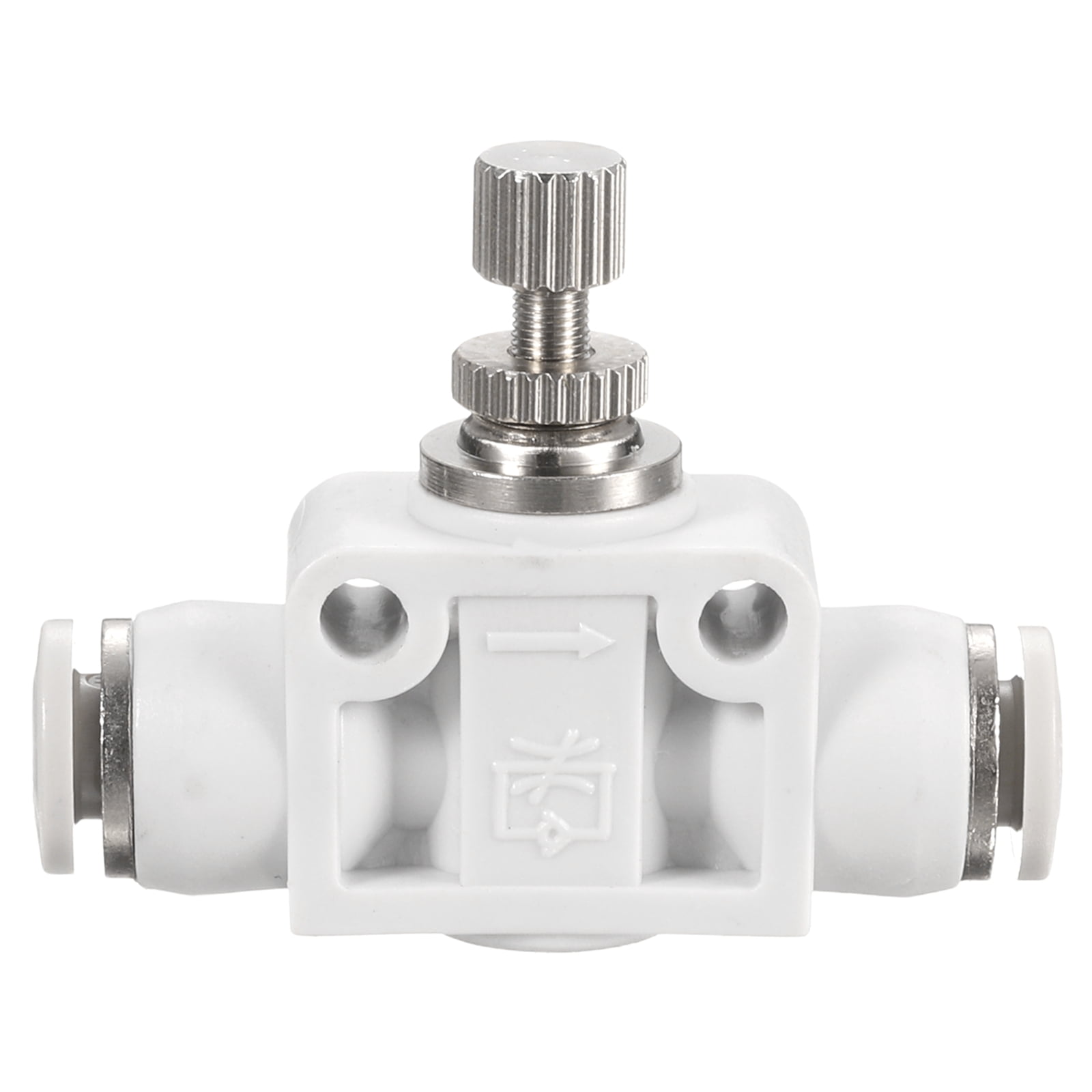 Uxcell PSA-5/32 Air Flow Control Valve Push to Connect Fitting 1/4" OD x 1/4" OD In-Line Speed ...
