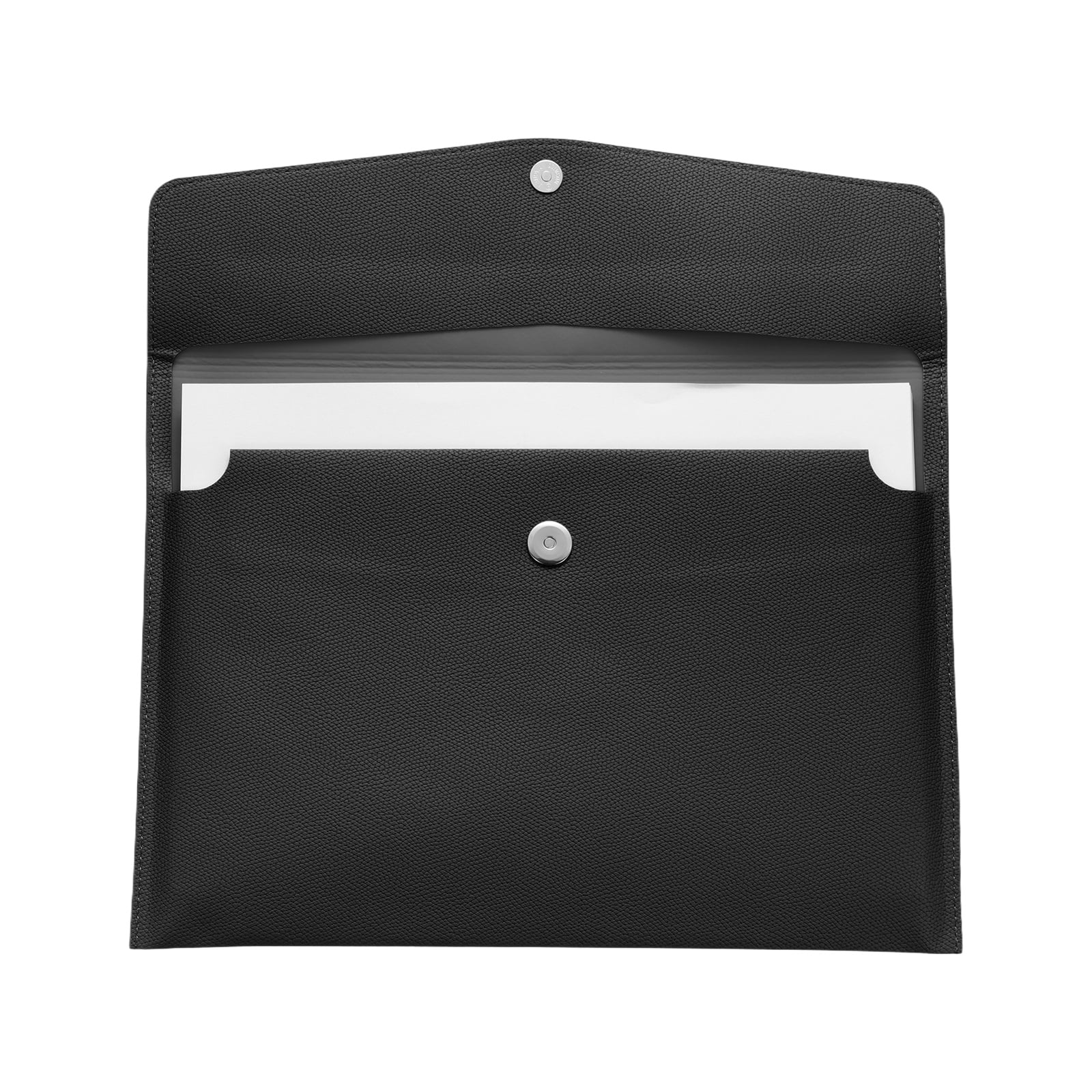 Uxcell PU Hard Leather A4 File Folder, Document Holder Waterproof ...