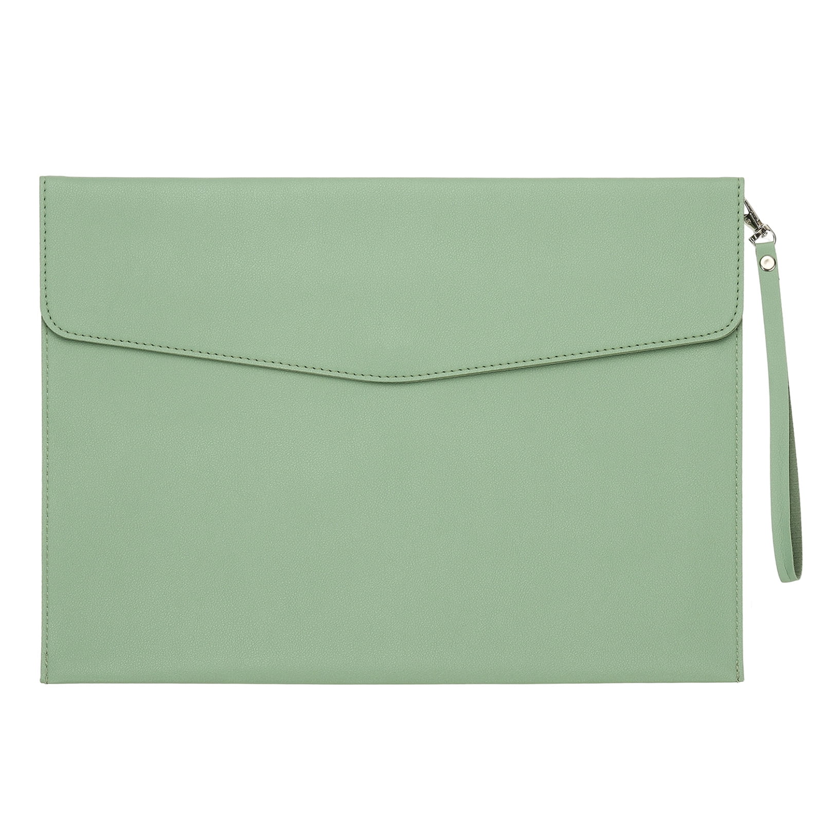 Uxcell PU Leather A4 File Folder, Document Holder Filing Organizer ...