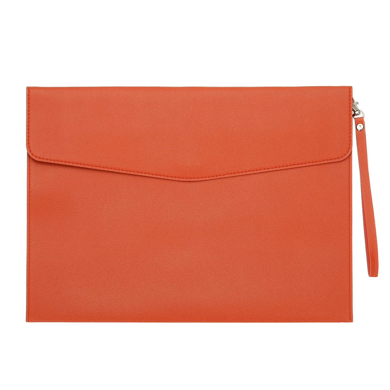 Uxcell PU Leather A4 File Folder, Document Holder Filing Organizer ...