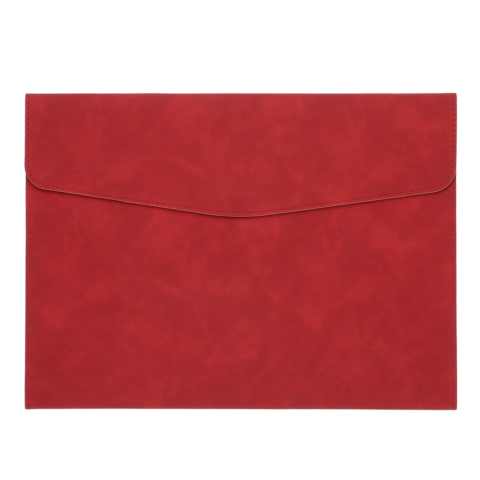 Uxcell PU Leather A4 File Folder, Document Holder with Snap Closure for ...