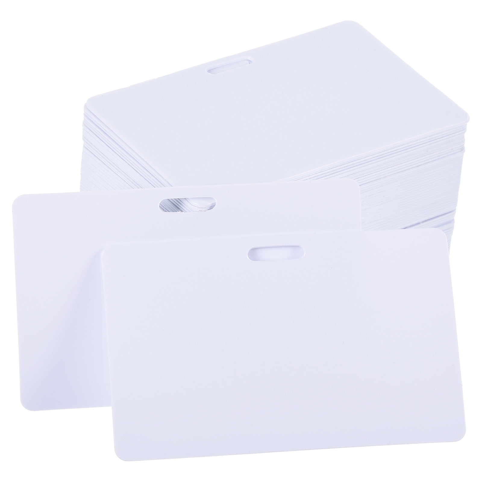 Uxcell PVC Cards with Horizontal Slot Punch, 100 Pcs 30Mil Graphic ...