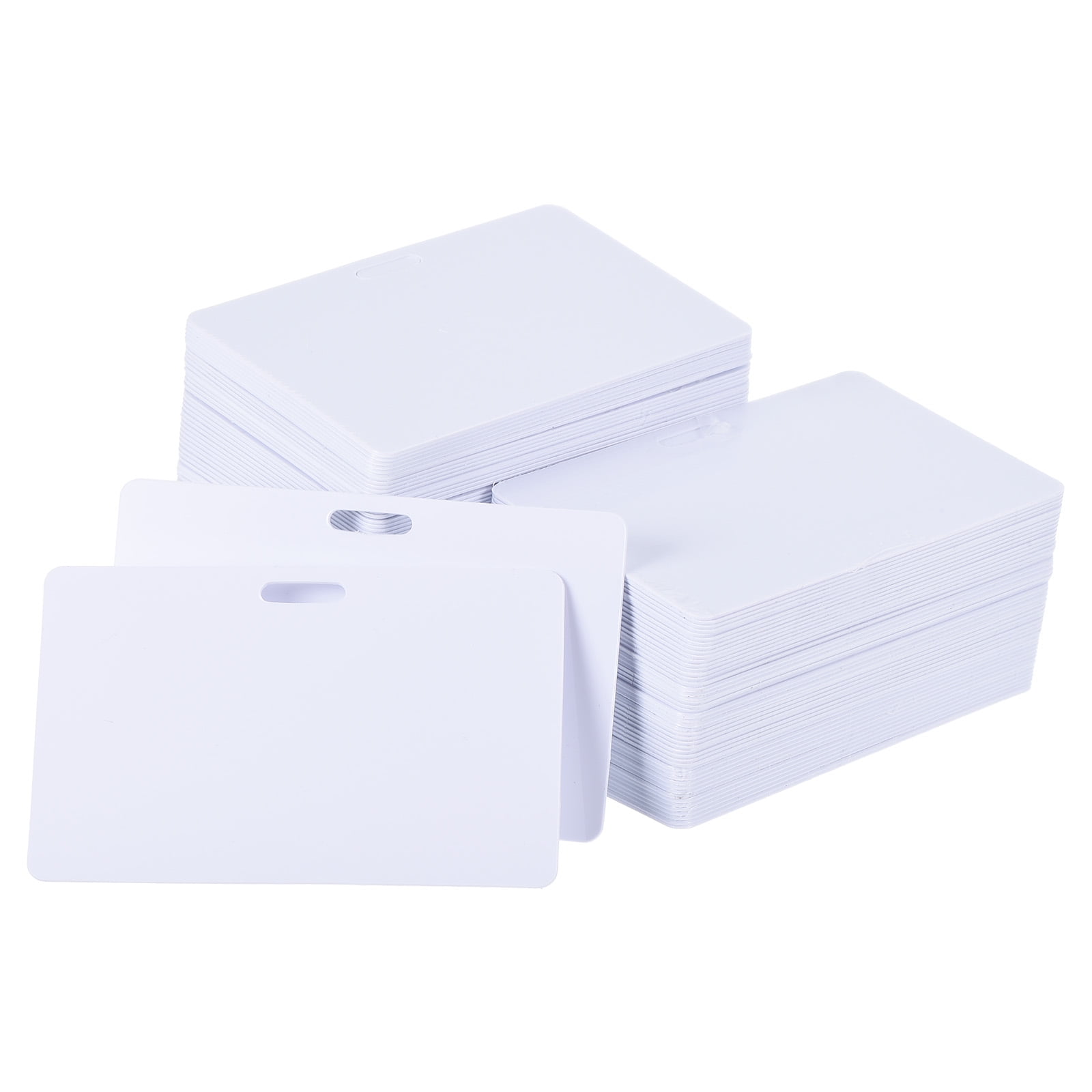Uxcell PVC Cards with Horizontal Slot Punch, 500 Pcs 30Mil Graphic ...