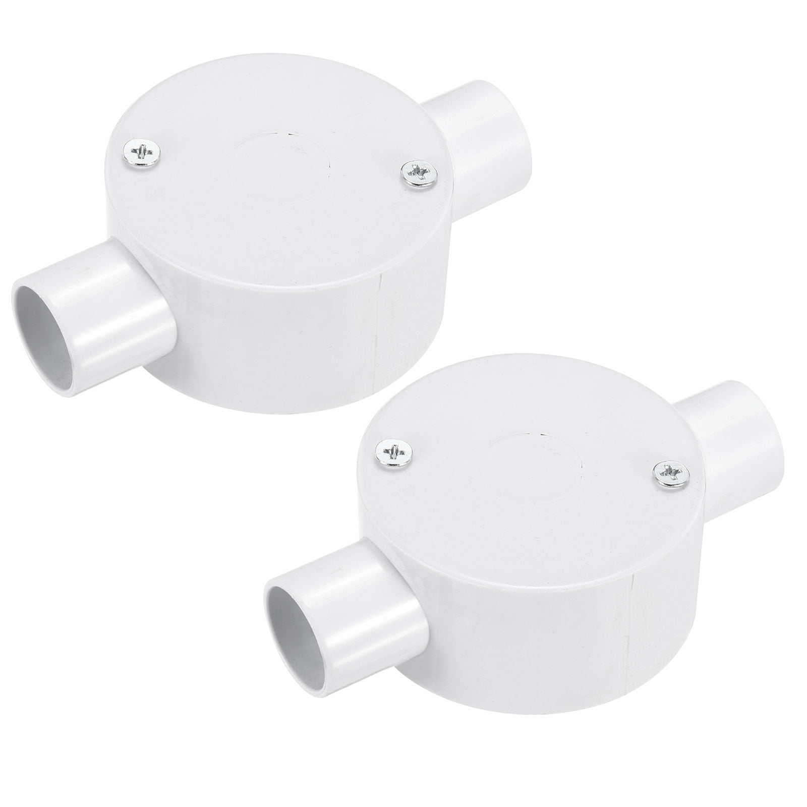 2Pcs Conduit Box Junction Box 2 Way 20mm with Cover, M4 Screws for Hose ...