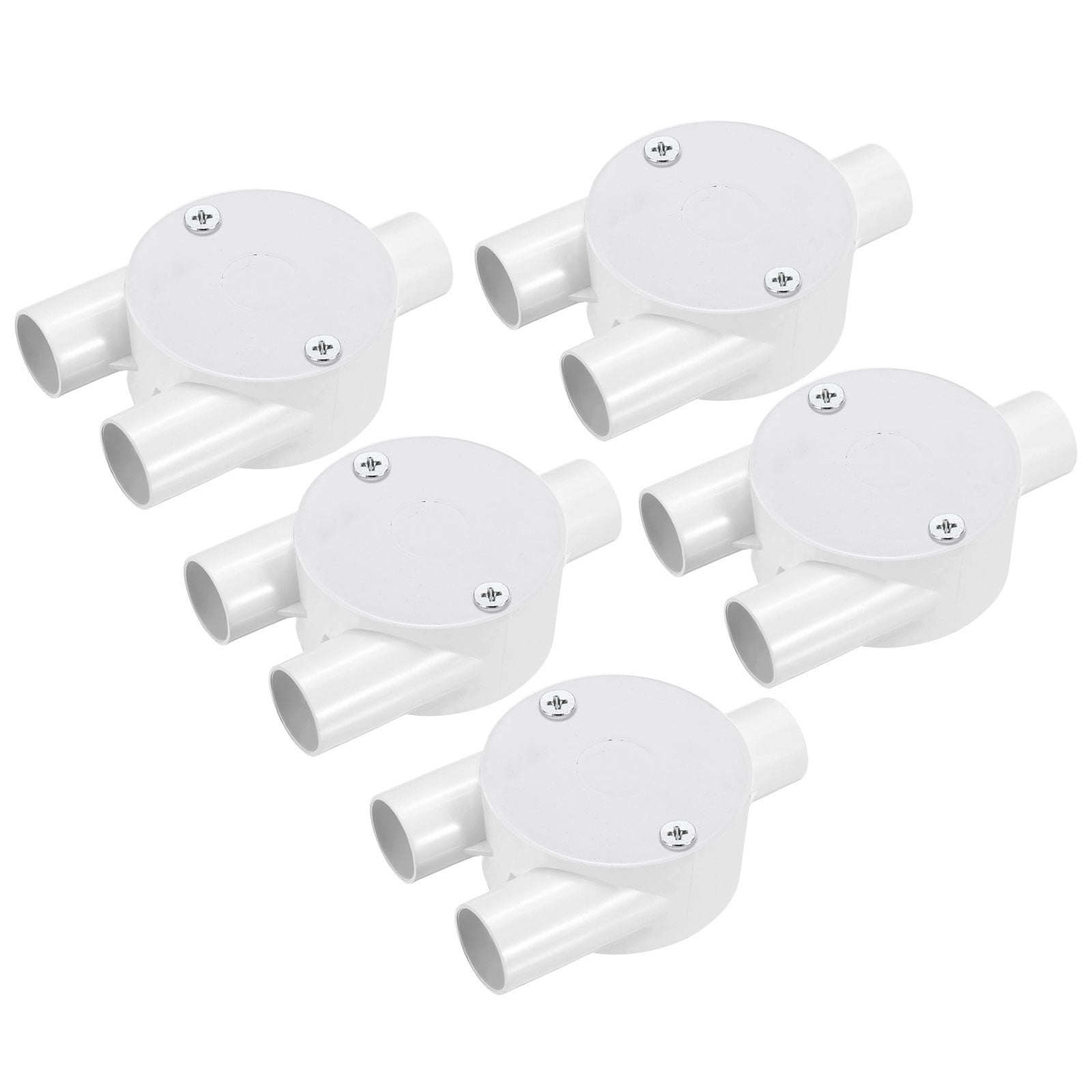 5Pcs PVC Conduit Box Junction Box Y-shaped 3 Way 20mm with Cover, M4 ...